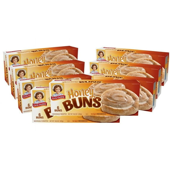 Little Debbie Honey Buns, 48 Individually Wrapped Pastries with ...