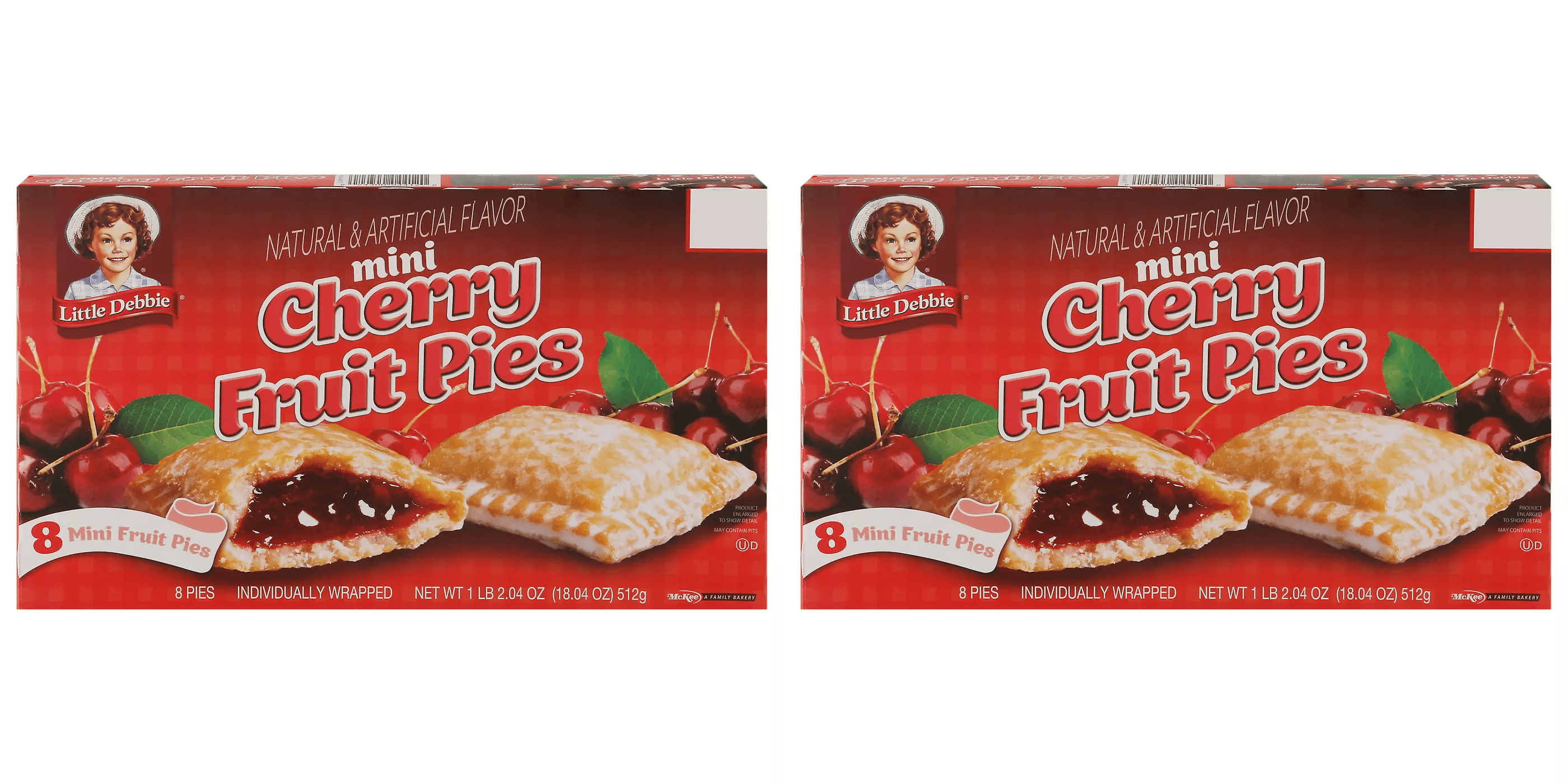 Little Debbie Mini Cherry Fruit Pies, 8 ct pack of 2 - Walmart.com