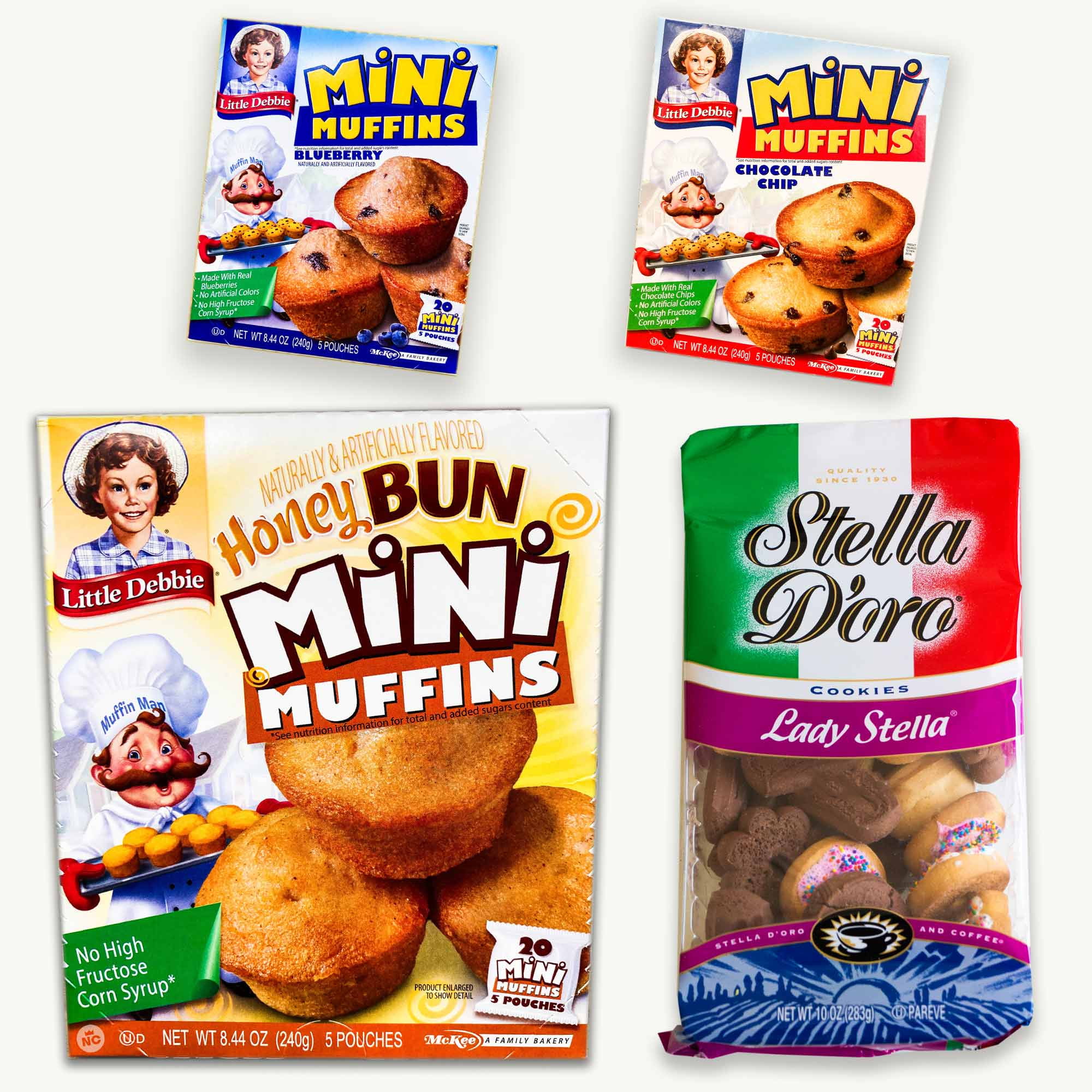 Little Debbie Mini Muffins - Blueberry - HoneyBun - Chocolate Chip ...