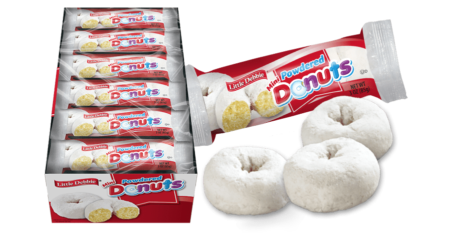 Little Debbie Mini Powdered Donuts – 12 Individually Wrapped 3 oz Packs ...