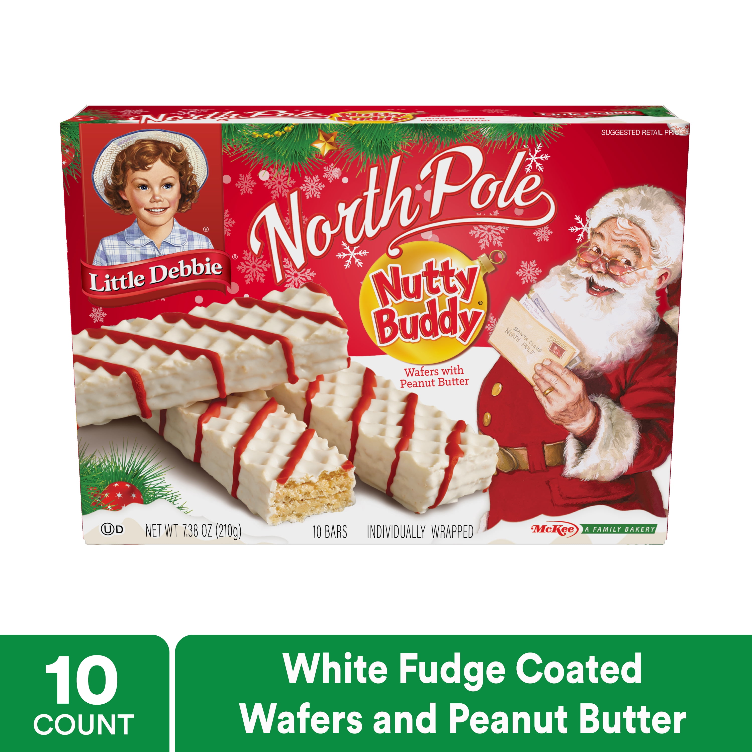 Little Debbie, Nutty Buddy Wafer Bars, North Pole, 3.5 oz - Walmart.com