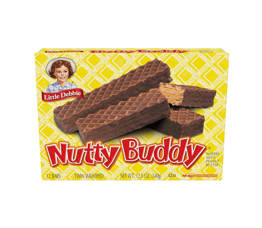 Little Debbie Nutty Bars Crunchy Wafer Peanut Butter Creme Fudge ...