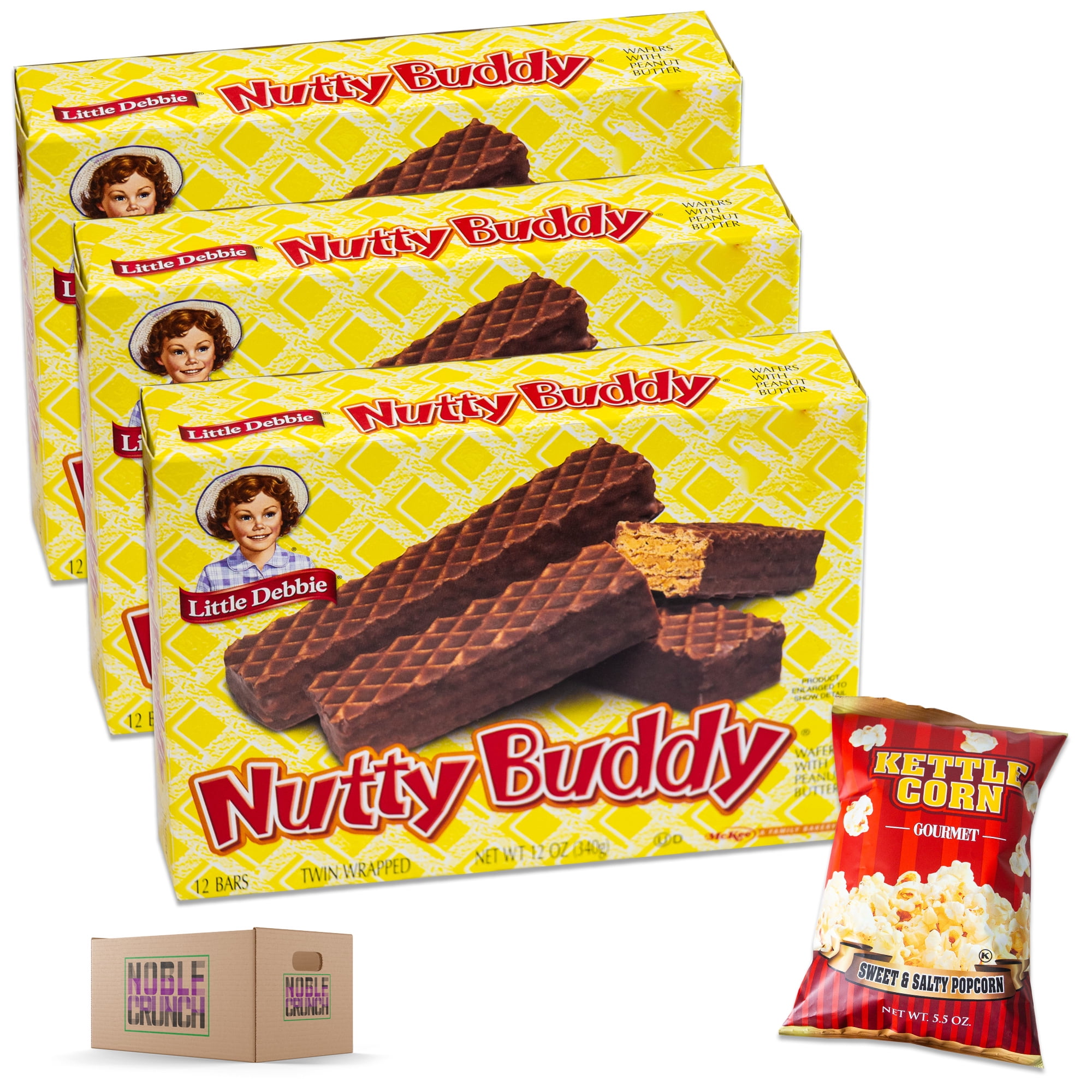 Little Debbie Nutty Buddy (3, 12ct packs) - Sweet and Salty Kettle Corn ...