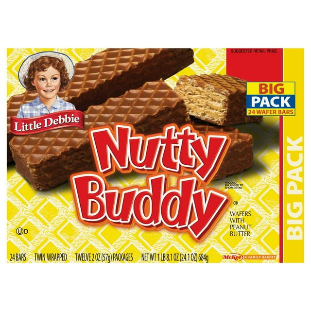 Little Debbie Nutty Buddy Snack Bars - Big Pack - 24 ct - Walmart.com