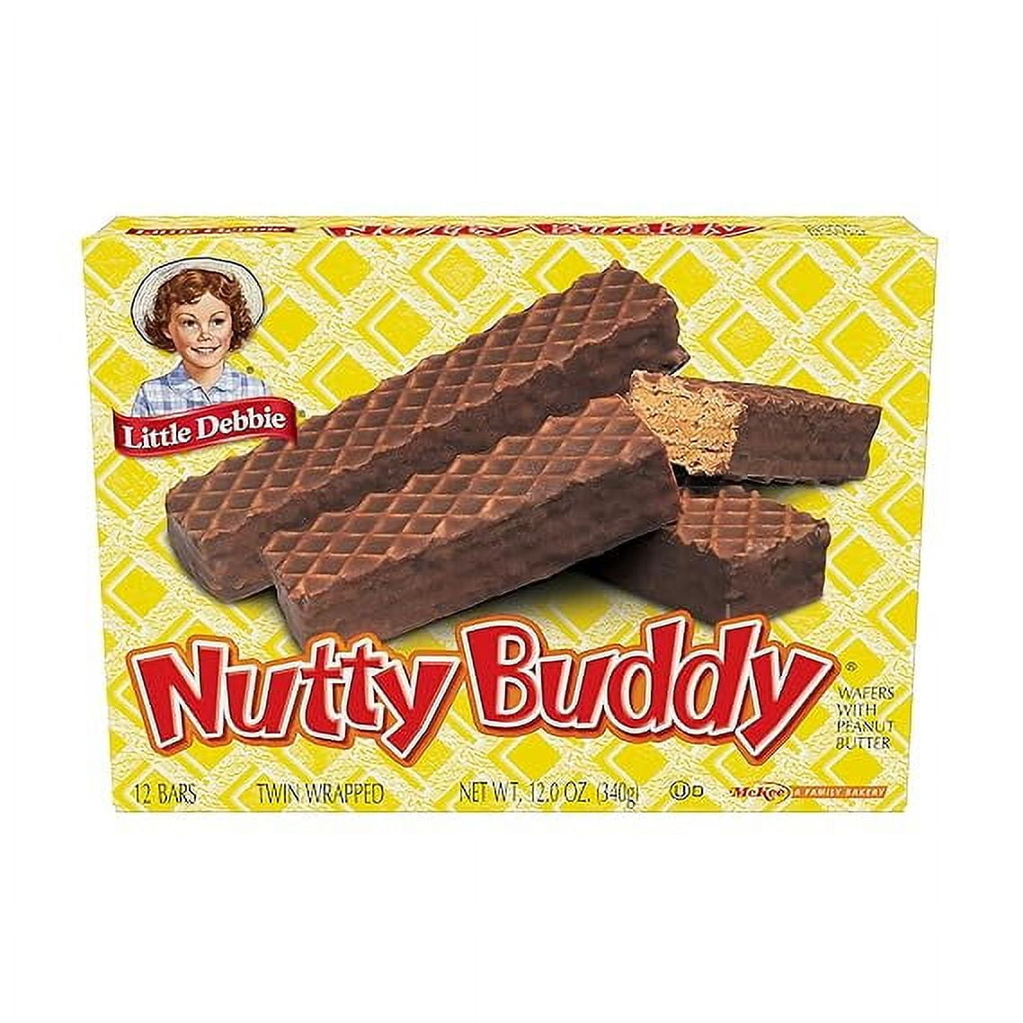 Little Debbie Nutty Bars, 12ct, Crunchy wafer with peanut butter creme ...