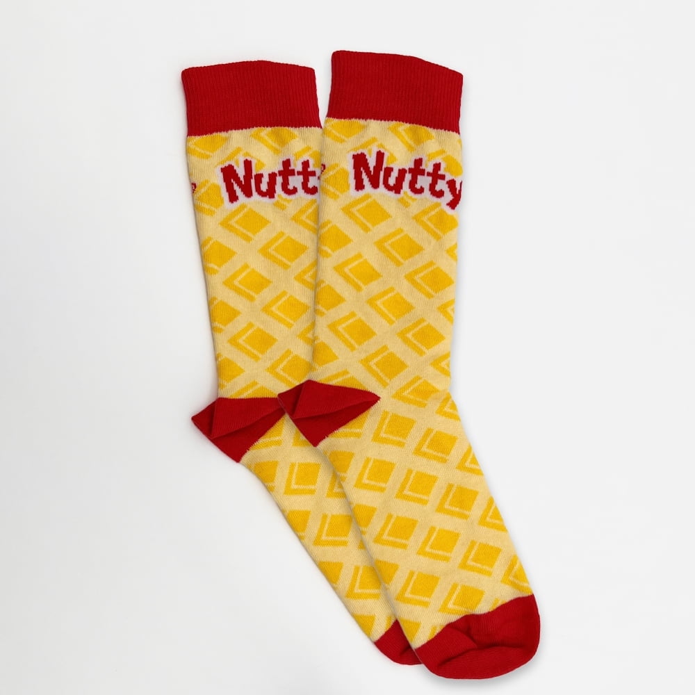 "Little Debbie Nutty Buddy Socks, Yellow, Cotton Blend, Unisex, Crew ...