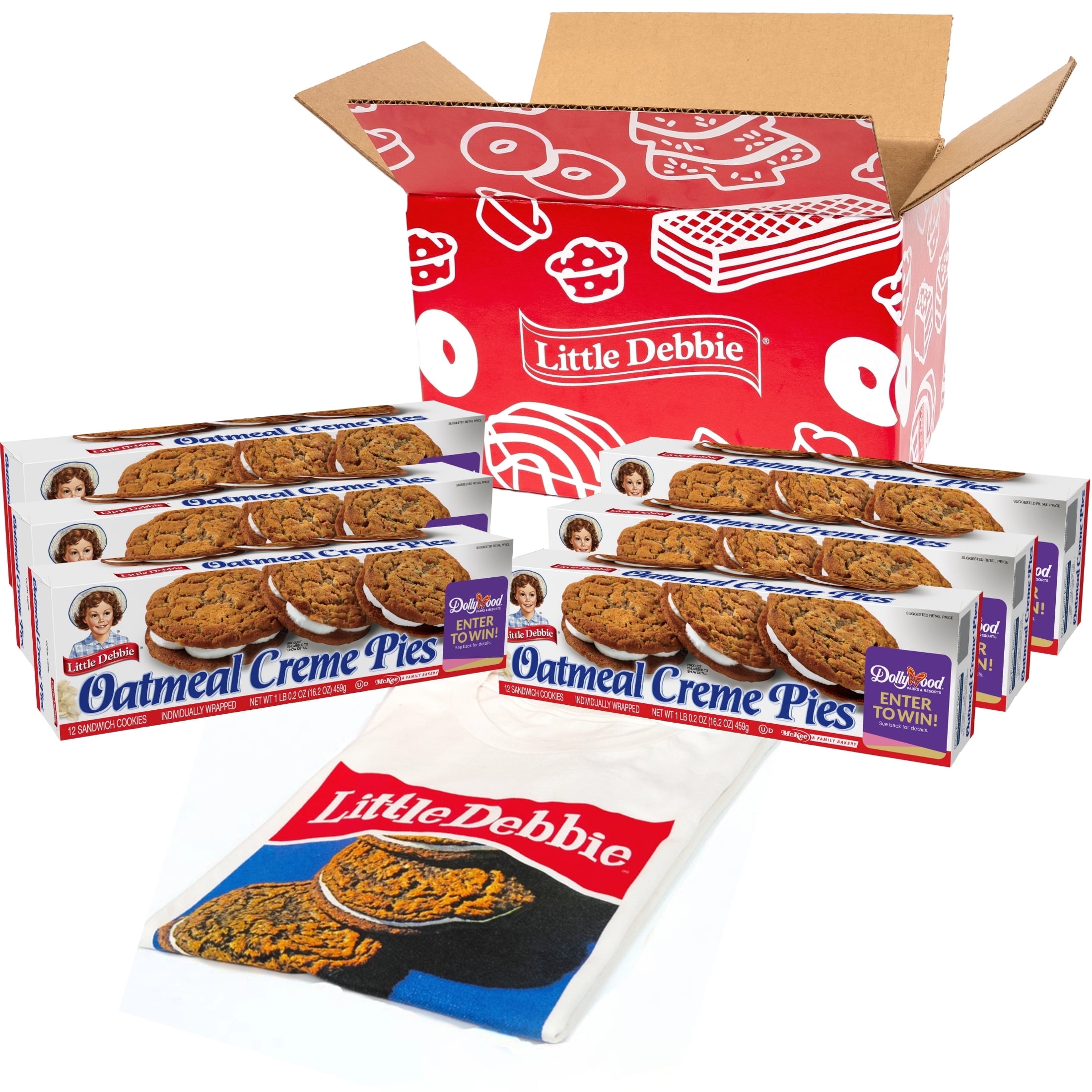Little Debbie Oatmeal Crème Pie Bundle, 6 Boxes of Oatmeal Crème Pies ...