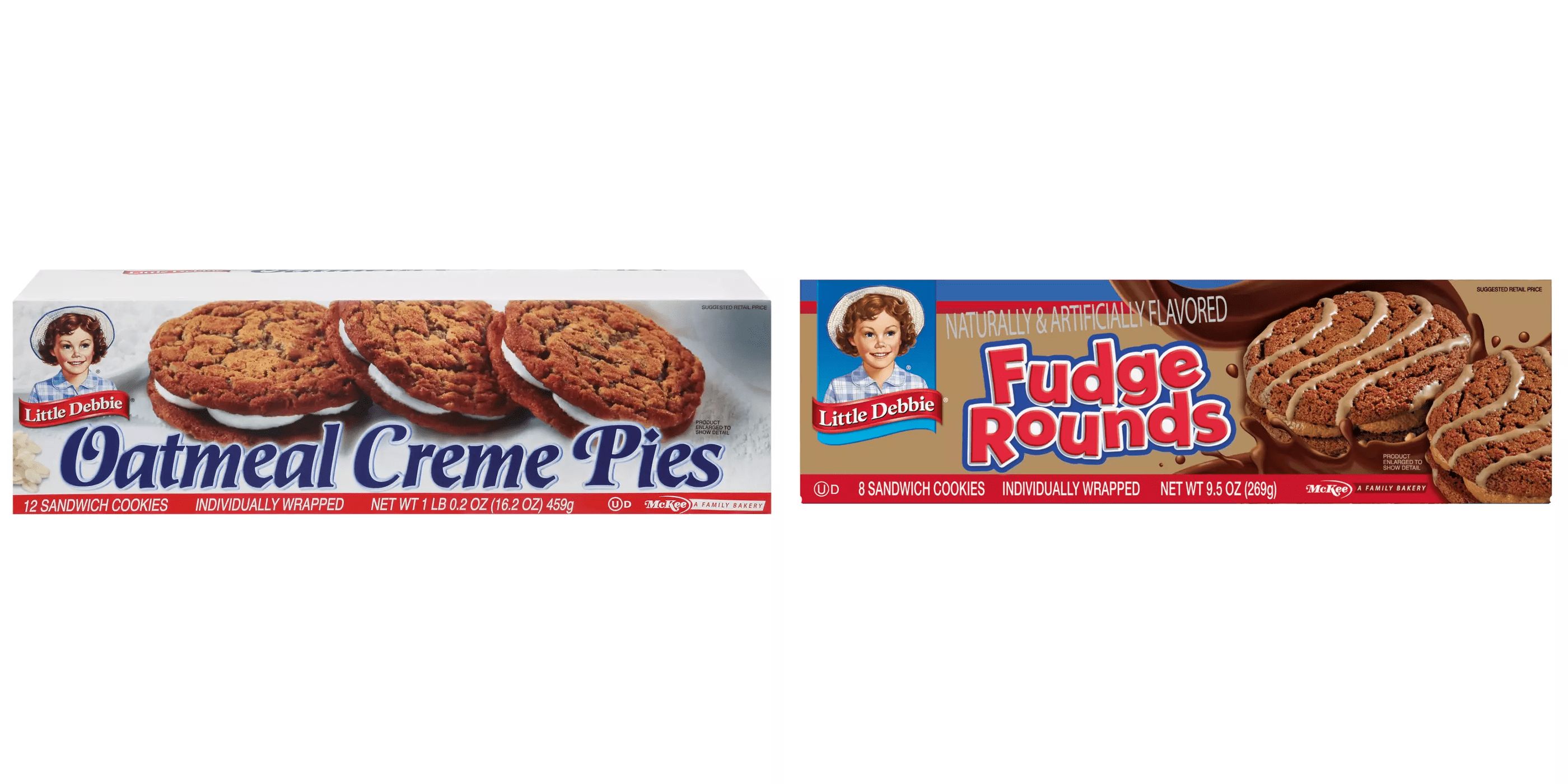 Little Debbie Oatmeal Creme Pies Sandwich Cookies, 12 ct&Little Debbie ...