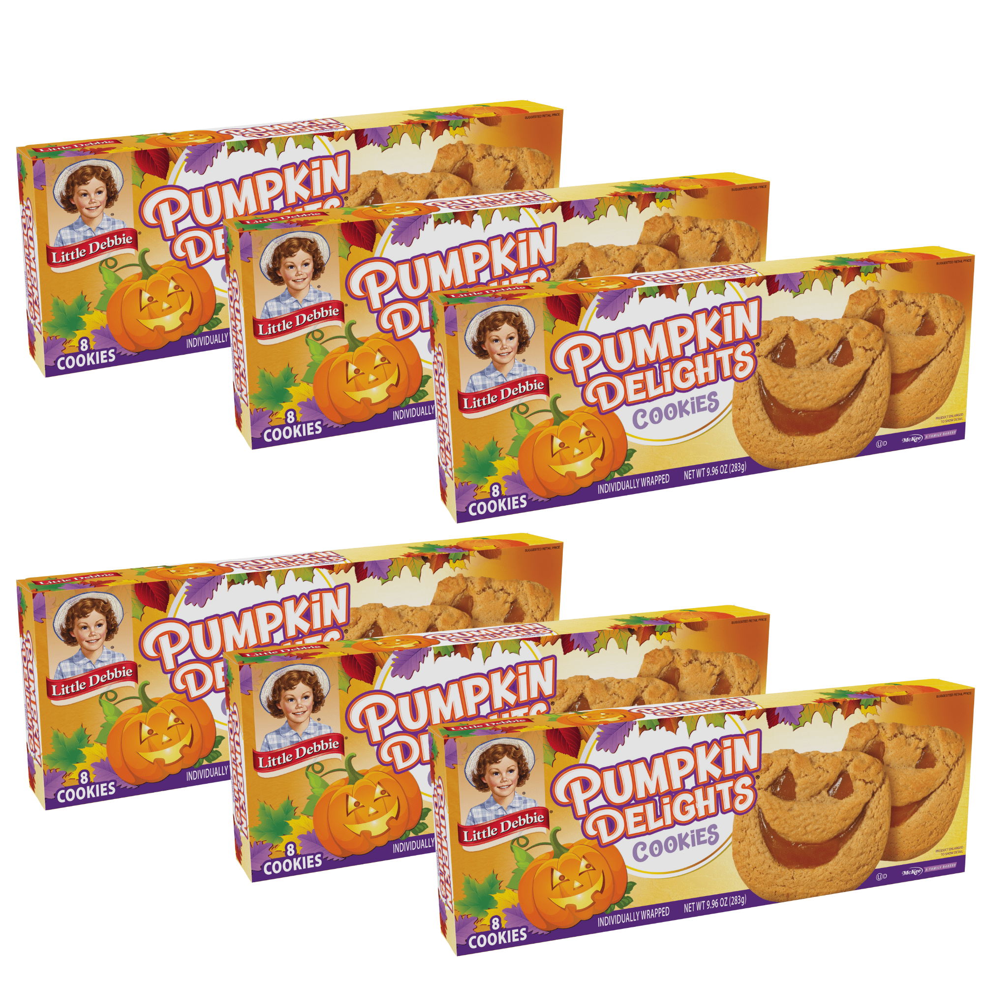 Fresh Little Debbie Pumpkin Delights Cookies, Bakery Snacks, 6 Boxes of ...