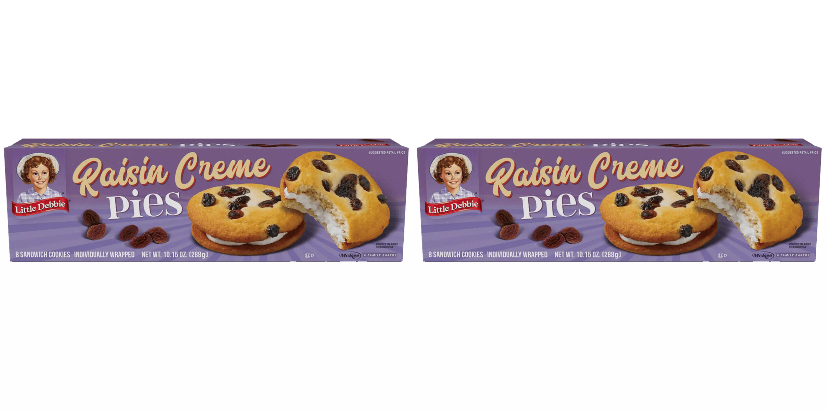 Little Debbie Raisin Cream Pies, 8 ct pack of 2 - Walmart.com
