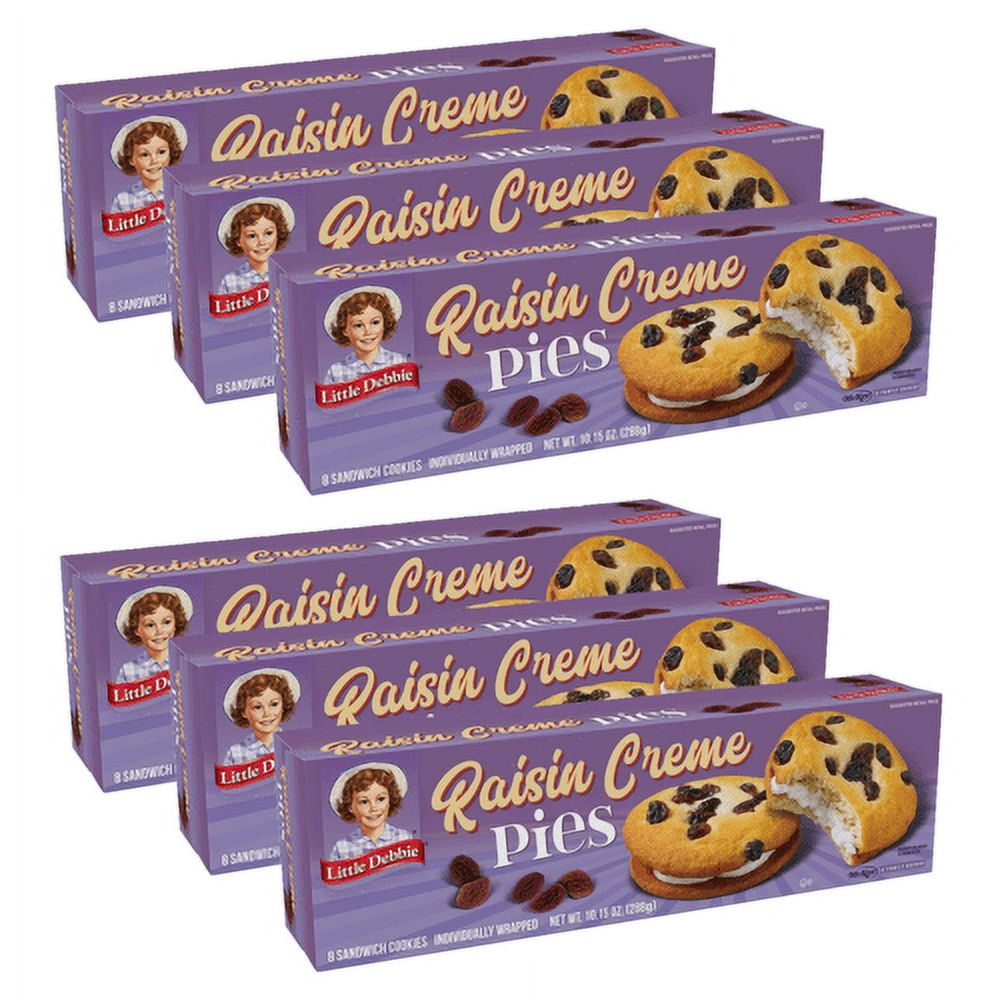 Little Debbie Big Pack Raisin Creme Pies, Bakery Snack, 48 Individual ...