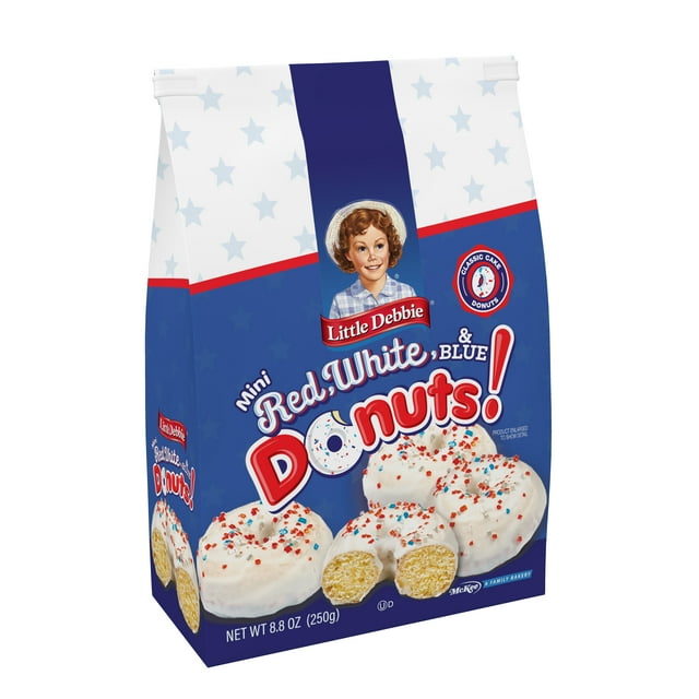 Little Debbie Red, White & Blue Mini Donuts, 8.8 oz - Walmart.com
