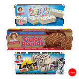 Little Debbie Snack Cake Combo (3 Pack) – Fudge Rounds - 8 Sandwich ...