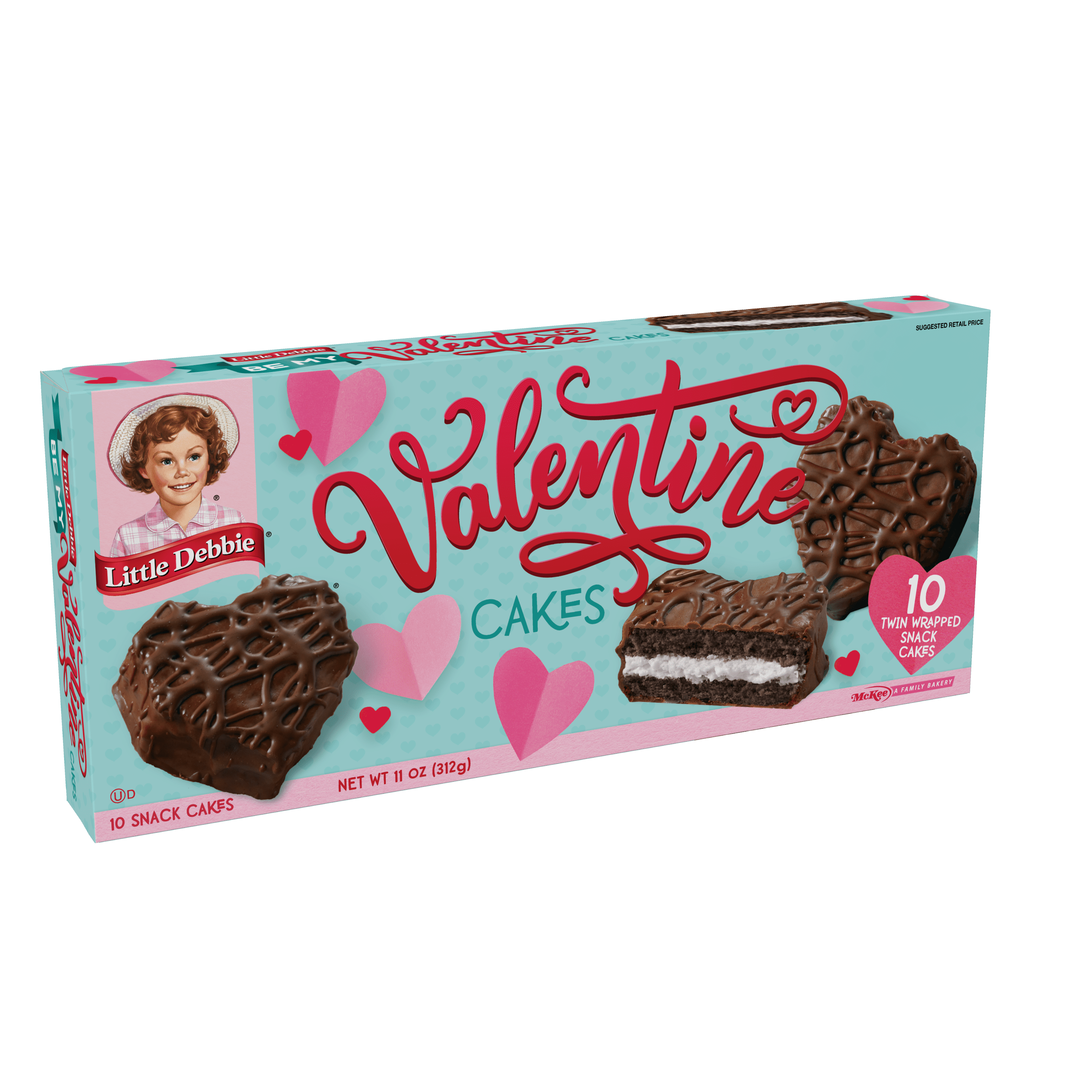 Little Debbie Family Pack Be My Valentine Chocolate Snack Cakes, 11 oz ...