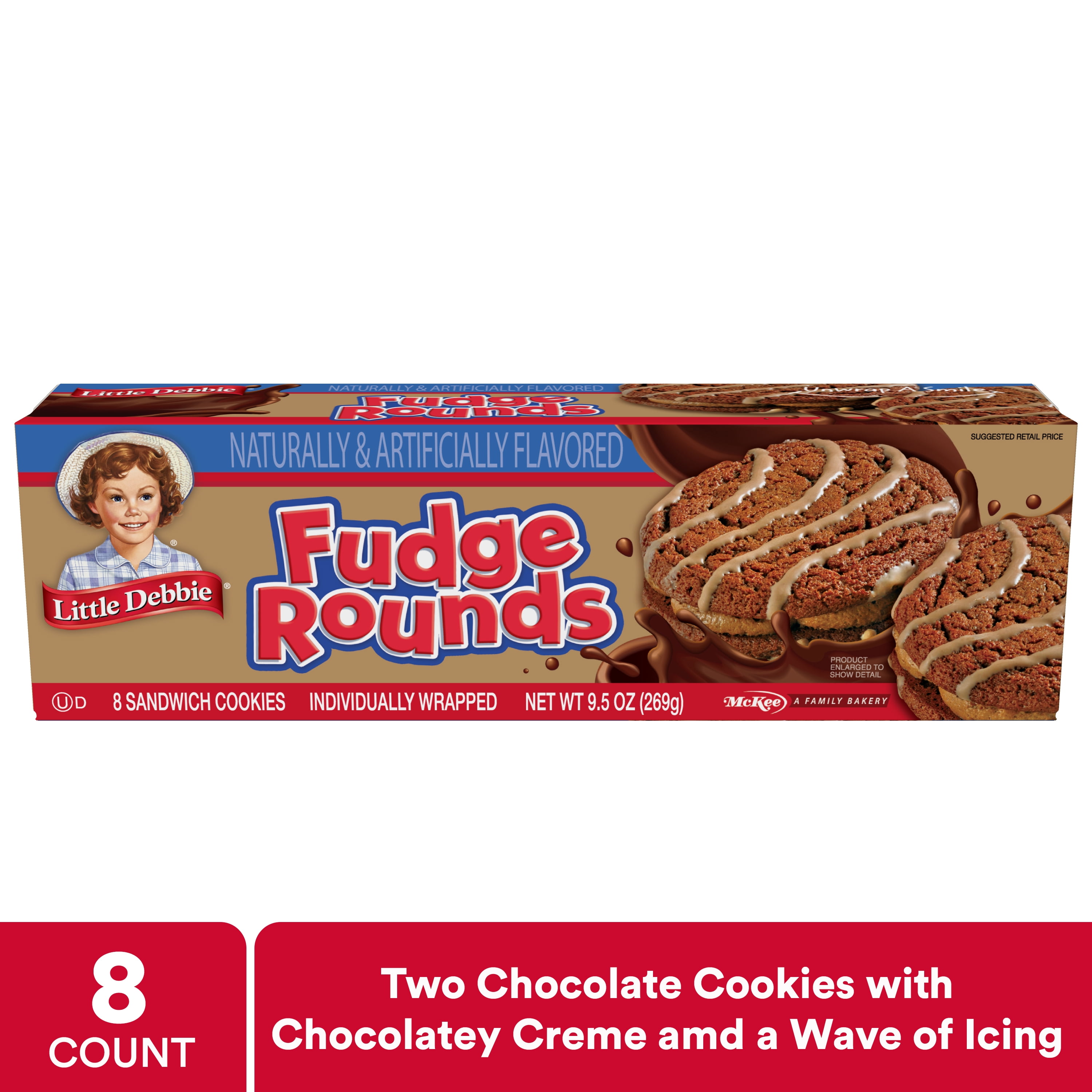 Little Debbie Chocolate Fudge Rounds Sandwich Cookies, 8ct - Walmart.com