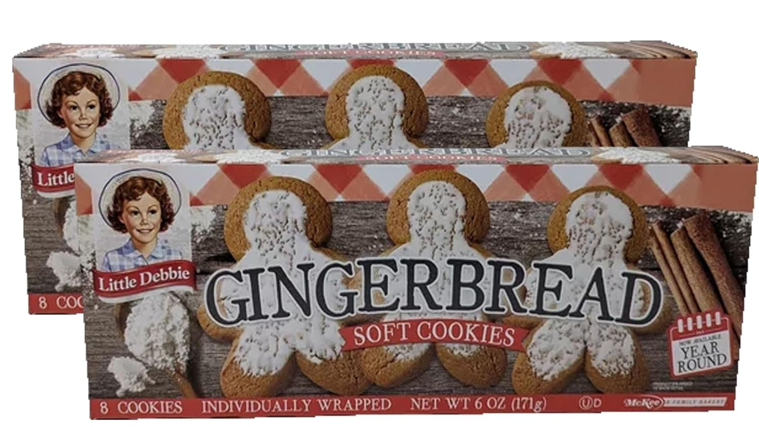 Little Debbie Snacks Christmas Gingerbread Cookies, Holiday Bakery Pack ...