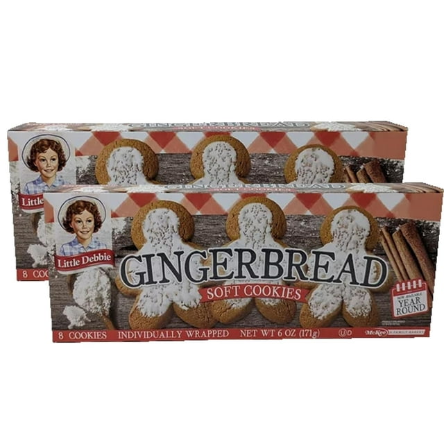 Little Debbie Snacks Christmas Gingerbread Cookies, Holiday Bakery Pack ...
