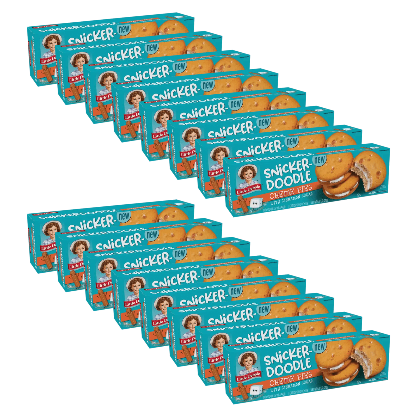 Little Debbie Snickerdoodle Creme Pies, 16 Boxes, 128 Individually ...