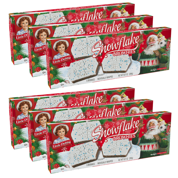 Little Debbie Snowflake Brownies, 6 Boxes, 30 Individually Wrapped ...