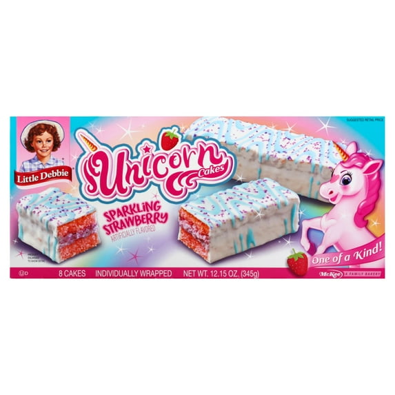 Little Debbie Sparkling Strawberry Unicorn Cakes 12.15 oz - Walmart.com