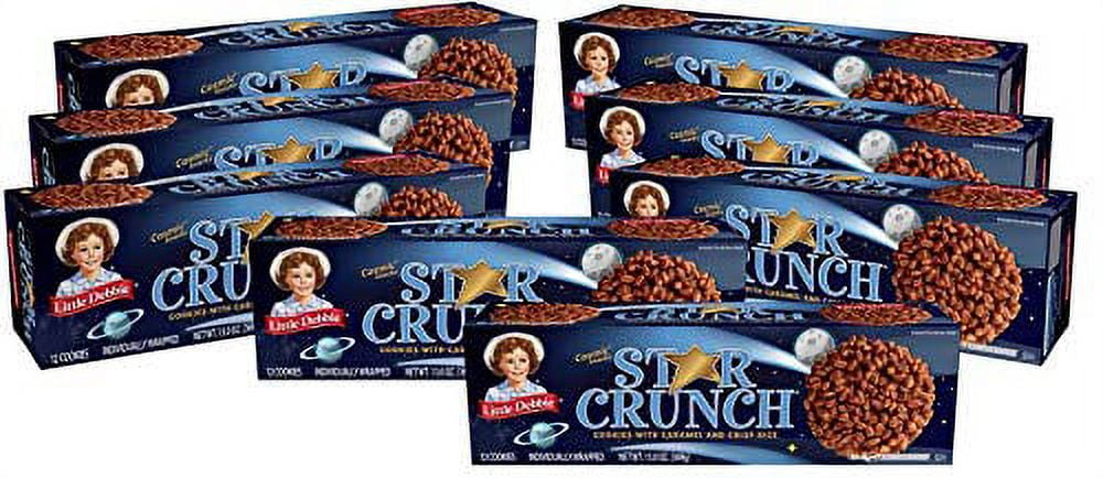 Little Debbie Star Crunch Chocolate Snack Cookies with Caramel, 8 Boxes ...