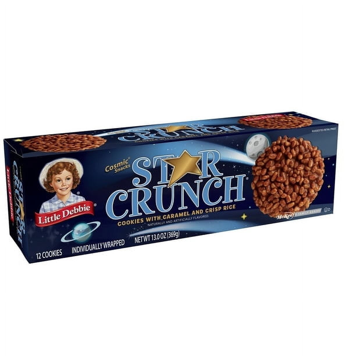 Little Debbie Star Crunch 12 Individually Wrapped Cookies, Chocolate ...