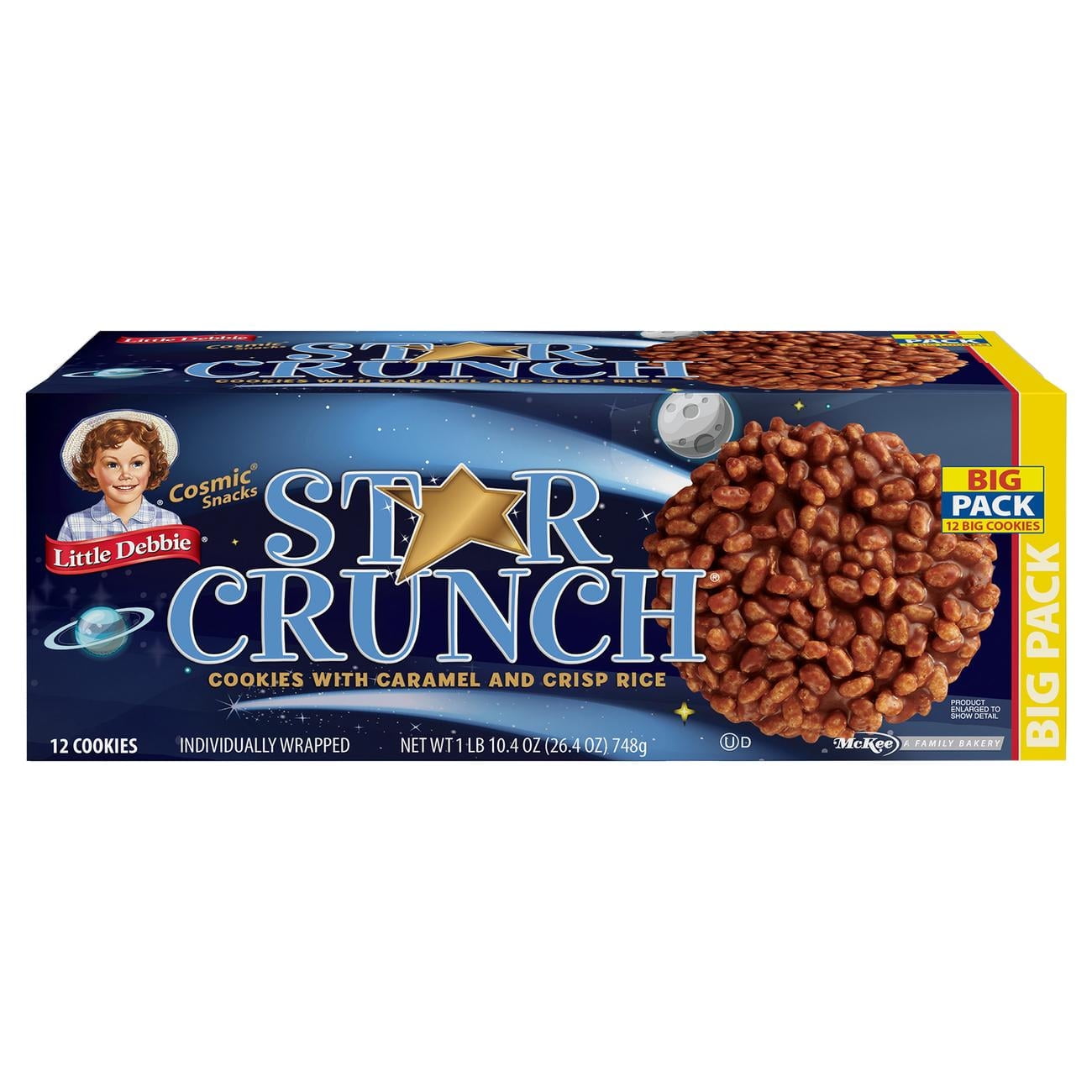 Little Debbie Star Crunch Cosmic Snacks Cookies - Big Pack, 12 ct ...
