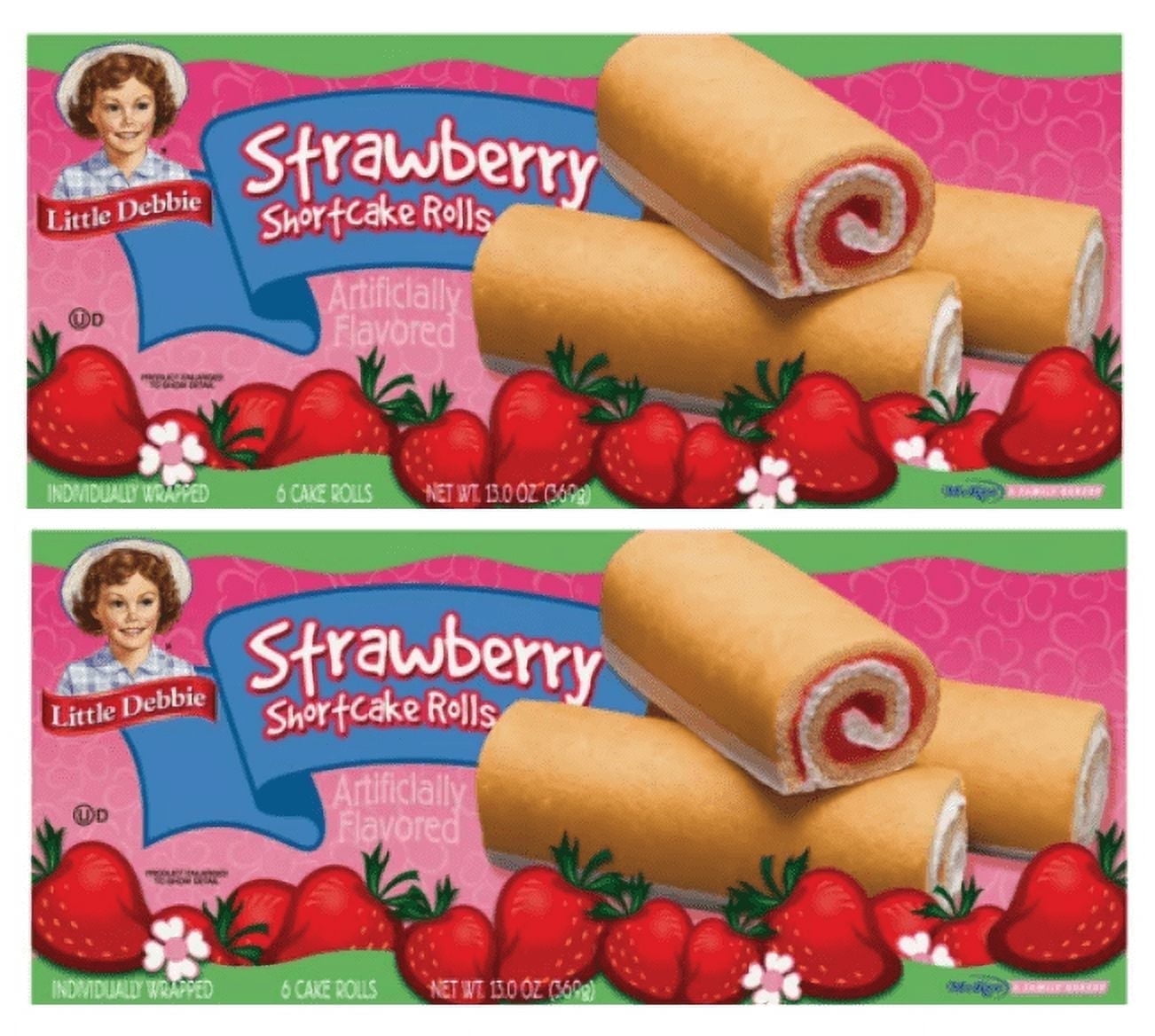 Little Debbie Strawberry Shortcake Rolls, 6 ct, 13.0 oz, Pack of 2 ...