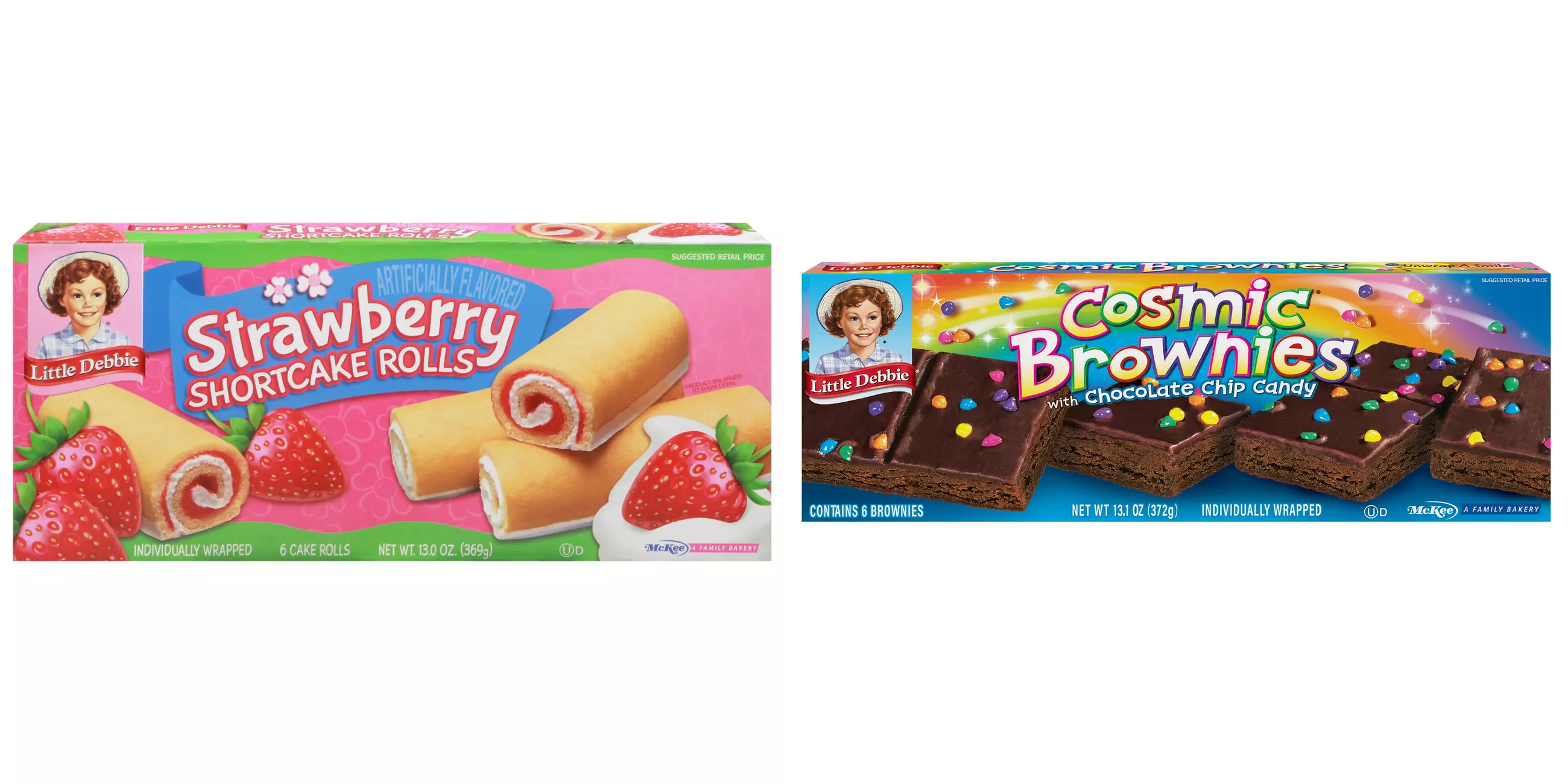 Little Debbie Strawberry Shortcake Rolls, 6 ct&Little Debbie Cosmic ...