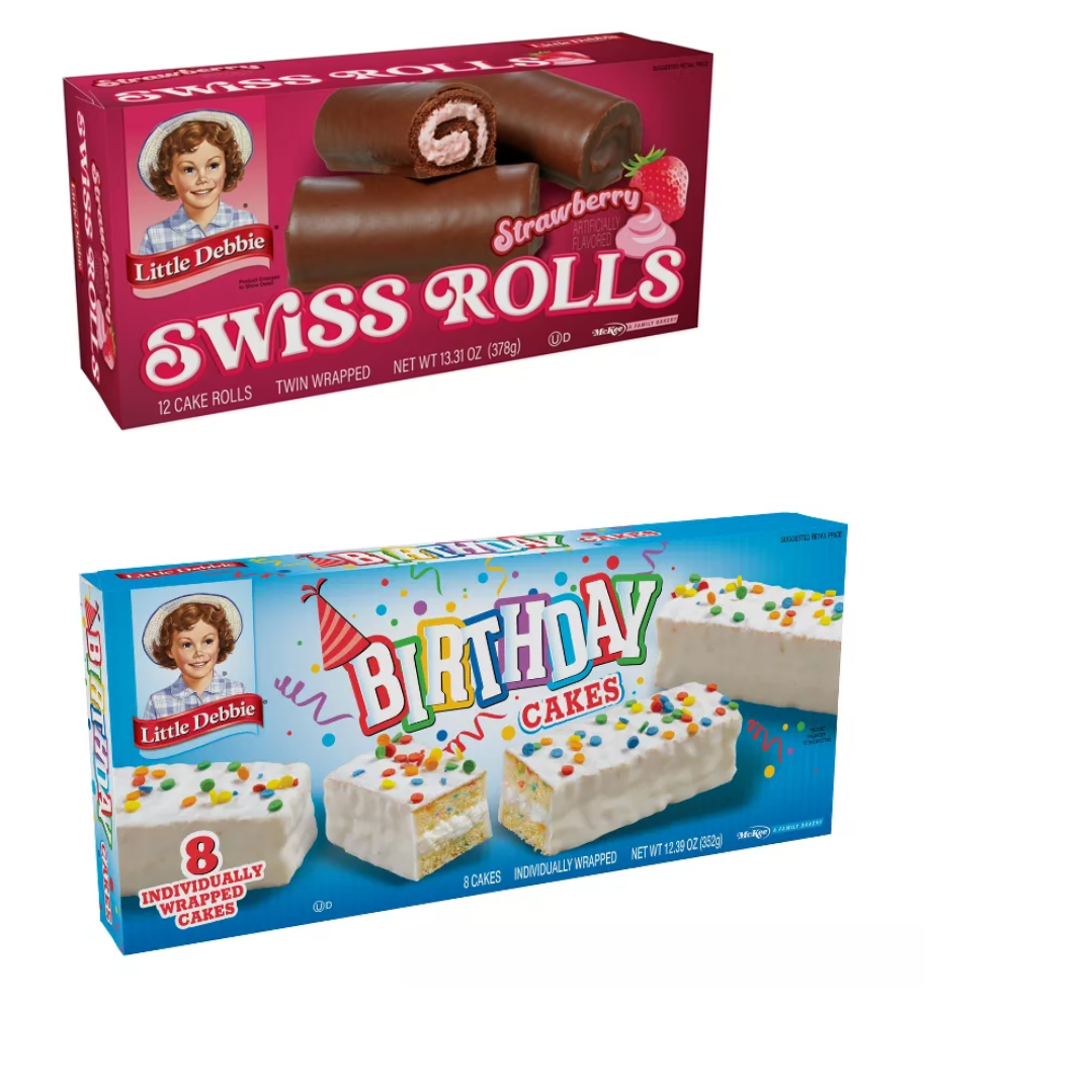 Little Debbie® Strawberry Swiss Rolls™ + Little Debbie® Birthday Cakes, 8 ct, 12.39 oz - Walmart ...