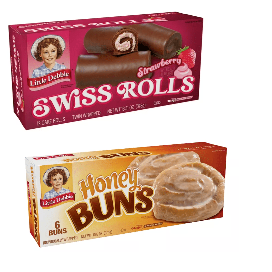 Little Debbie® Strawberry Swiss Rolls™ + Little Debbie® Honey Buns, 6 ...
