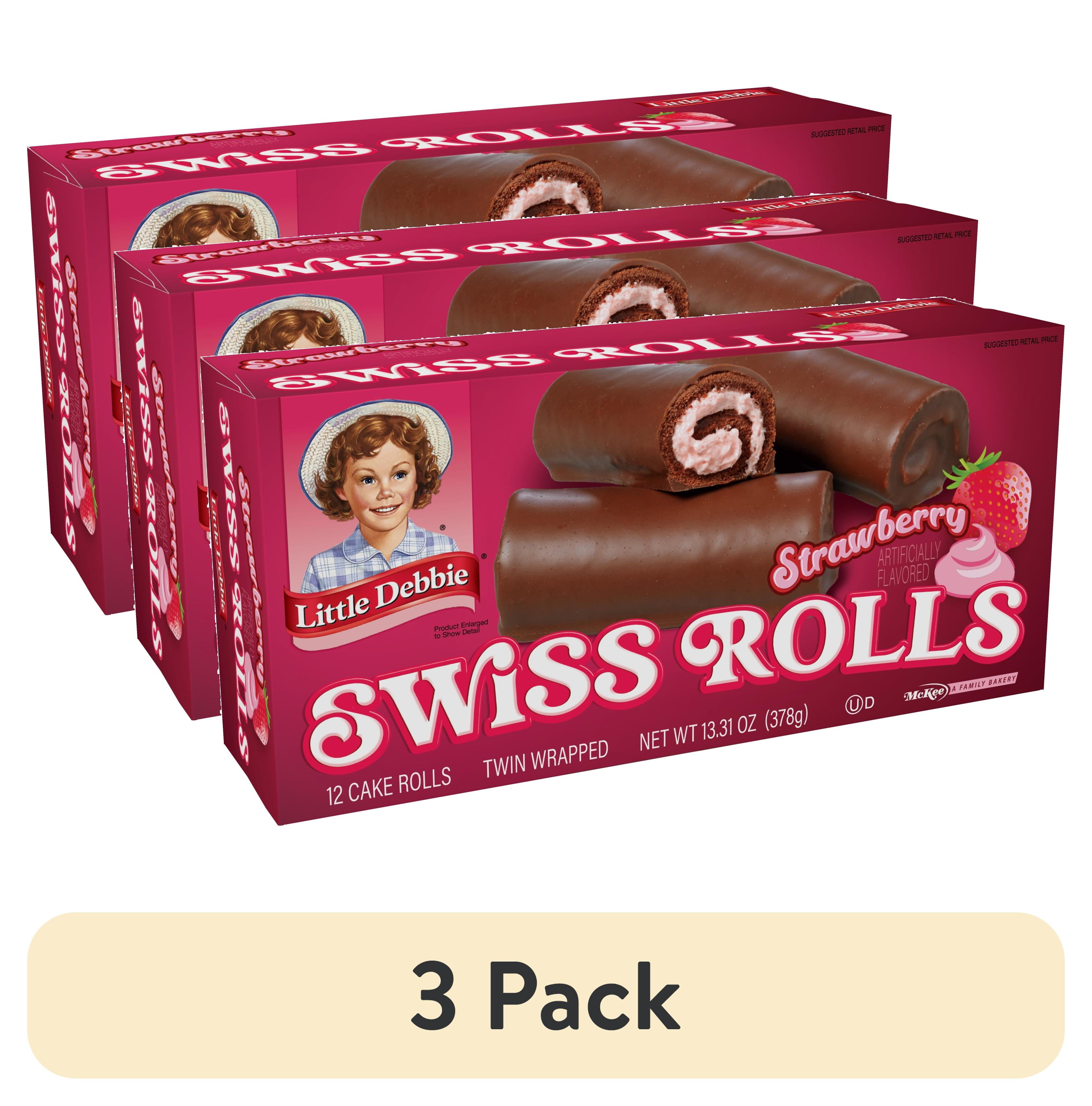 (3 pack) Little Debbie Strawberry Swiss Rolls - Walmart.com