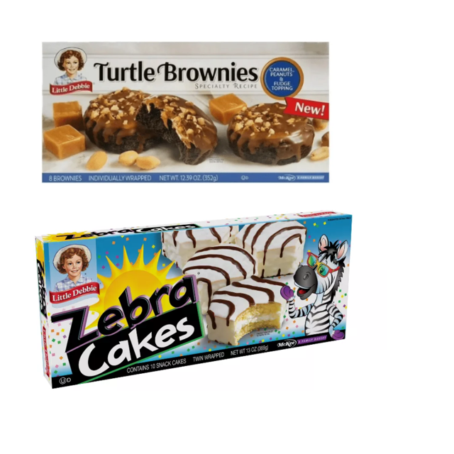 Little Debbie® Turtle Brownies, 8 ct, 12.39 oz + Little Debbie® Zebra ...
