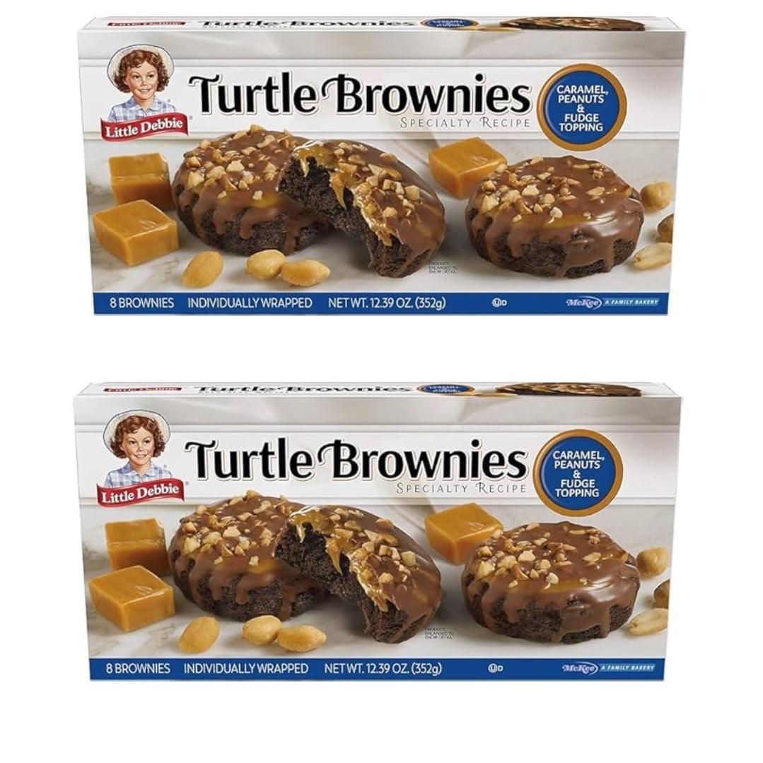 Little Debbie Turtle Brownies, Box, 8 Individually Wrapped Brownies ...