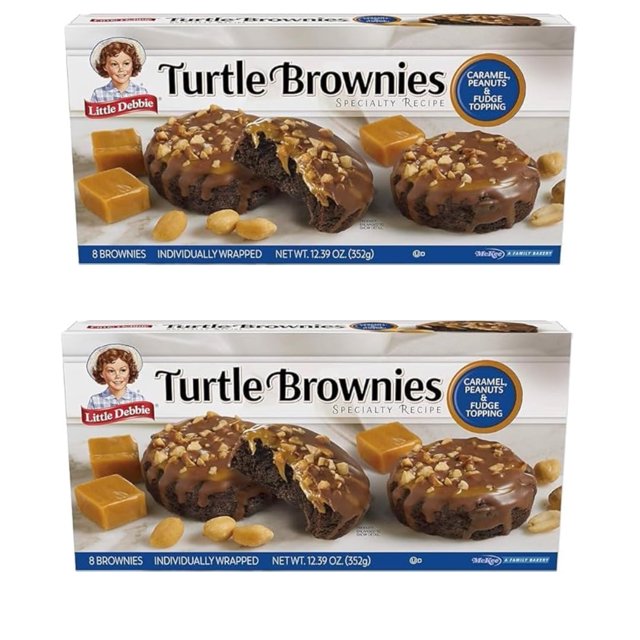 Little Debbie Turtle Brownies, Box, 8 Individually Wrapped Brownies ...