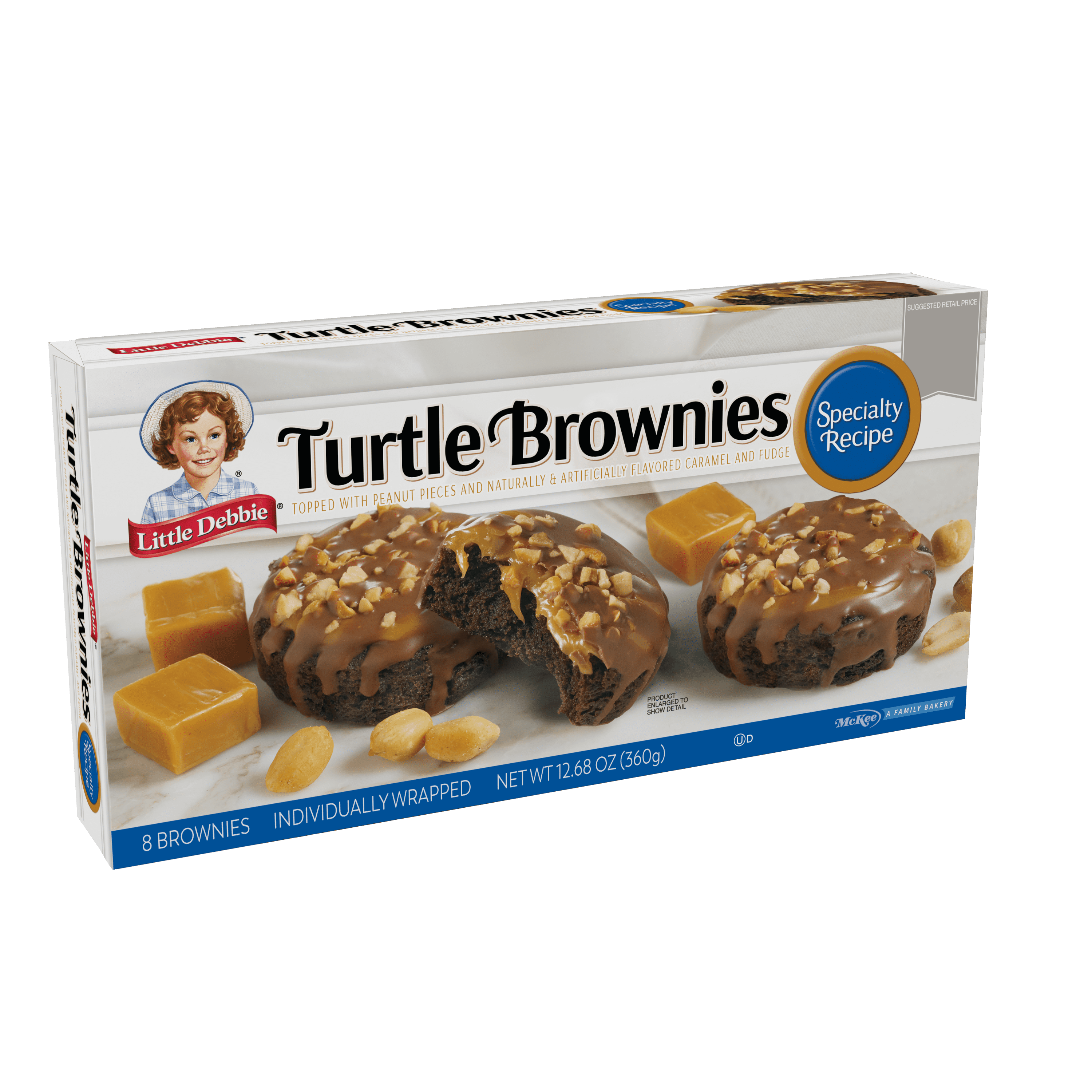 Little Debbie Fresh Baked Turtle Brownies - Chocolate Fudge Snack Sized ...