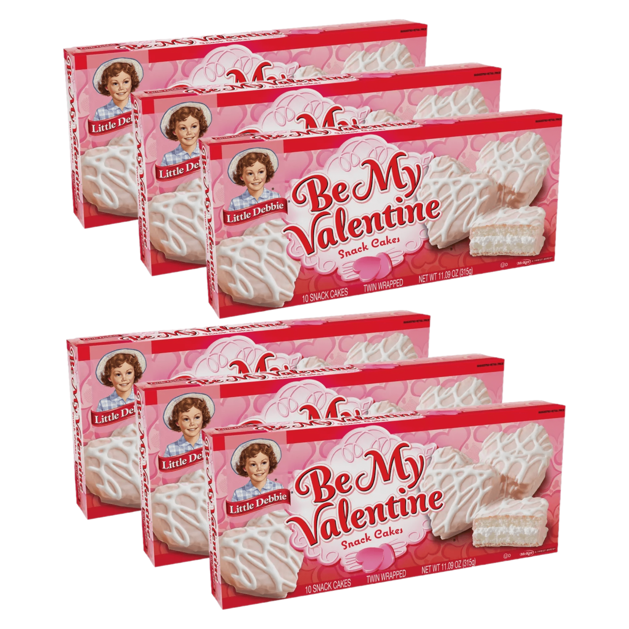 Little Debbie Heart Shaped Vanilla Be My Valentine Day Snack Cakes ...