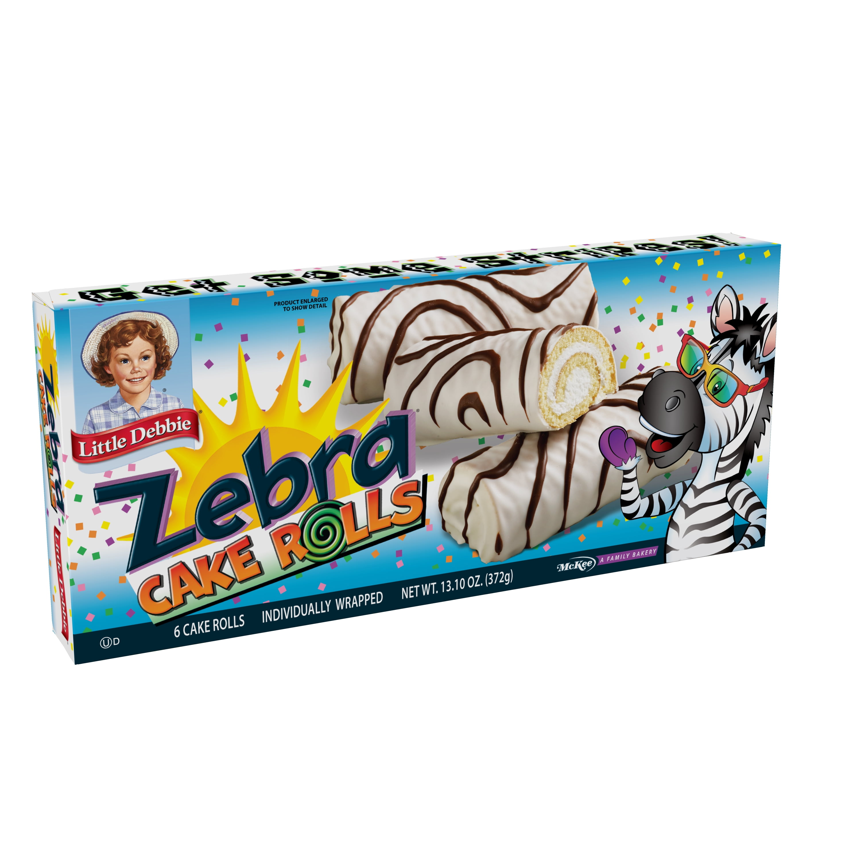 Little Debbie Zebra Cake Rolls, 6 ct Freshness Guaranteed, 13.10 oz ...