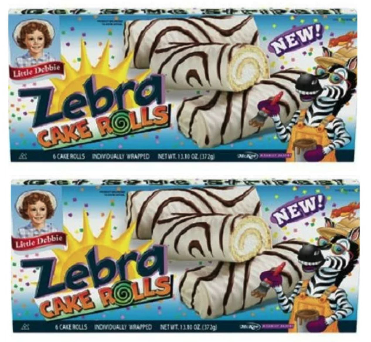 Little Debbie Zebra Cake Rolls, 6 ct, 13.10 oz pack of 2 - Walmart.com