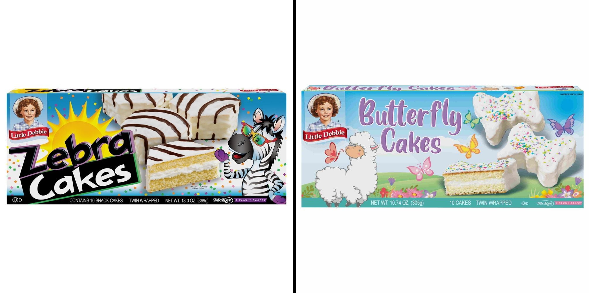 Little Debbie Zebra Cakes 10 ct & Little Debbie Spring Butterfly Snack ...