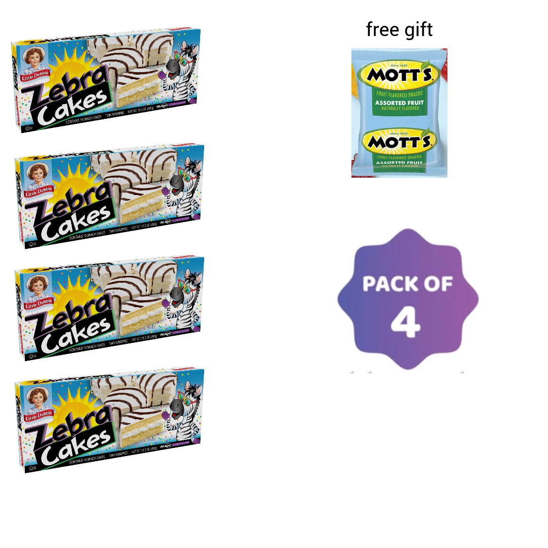 Little Debbie Zebra Cakes (10ct/13oz) - Twin-wrapped vanilla cakes with ...