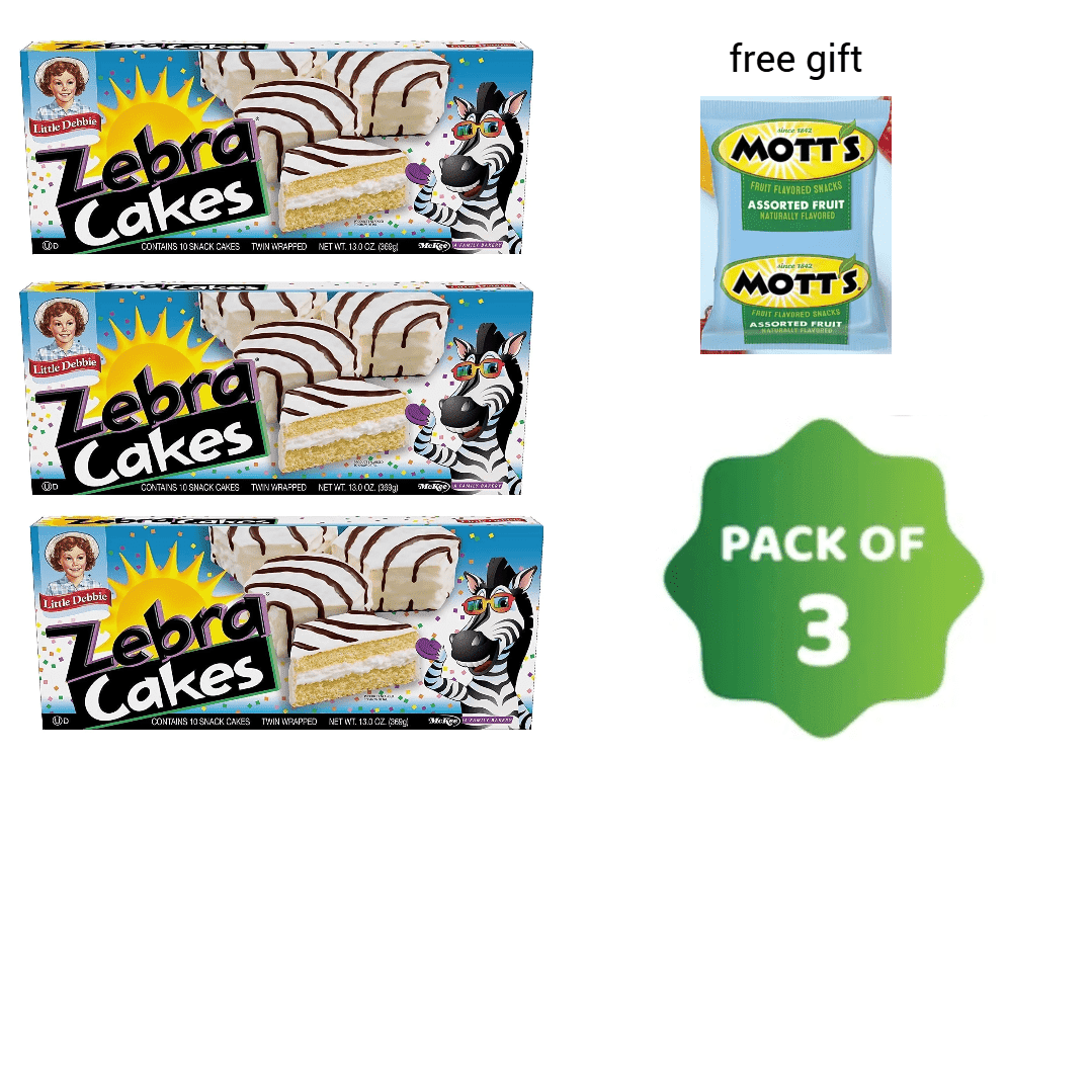 Little Debbie Zebra Cakes (10ct/13oz) - Twin-wrapped vanilla cakes with ...