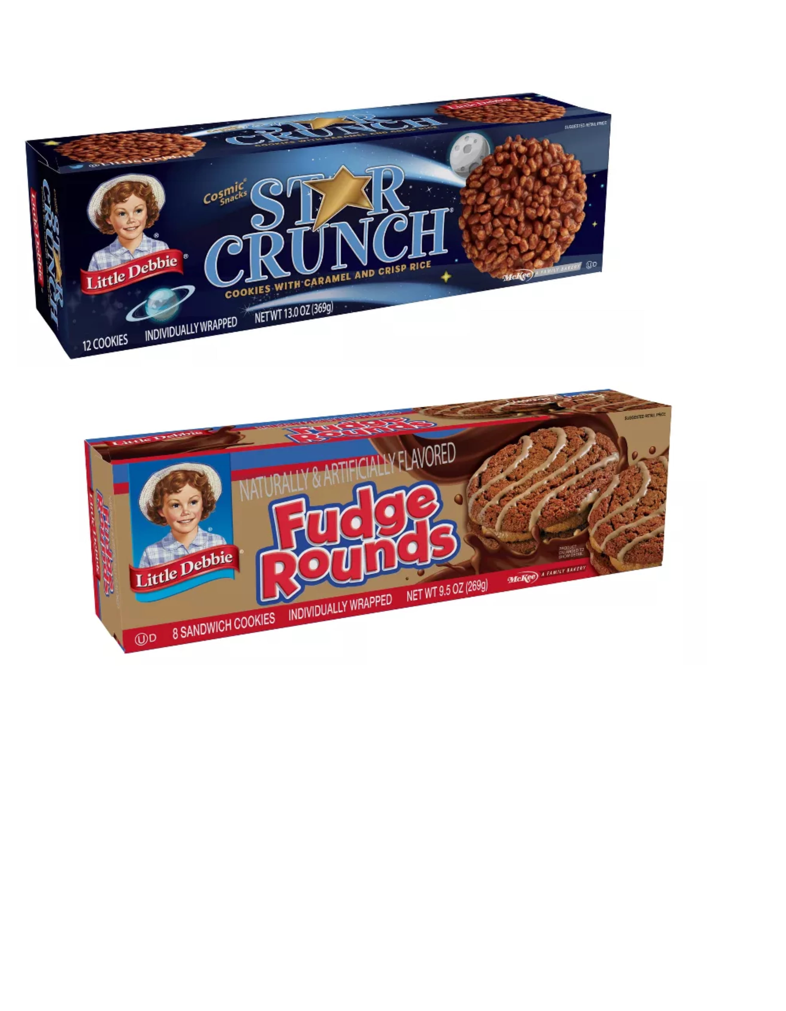 Little Debbie combo pack featuring Star Crunch Crisp Snacks and Fudge ...