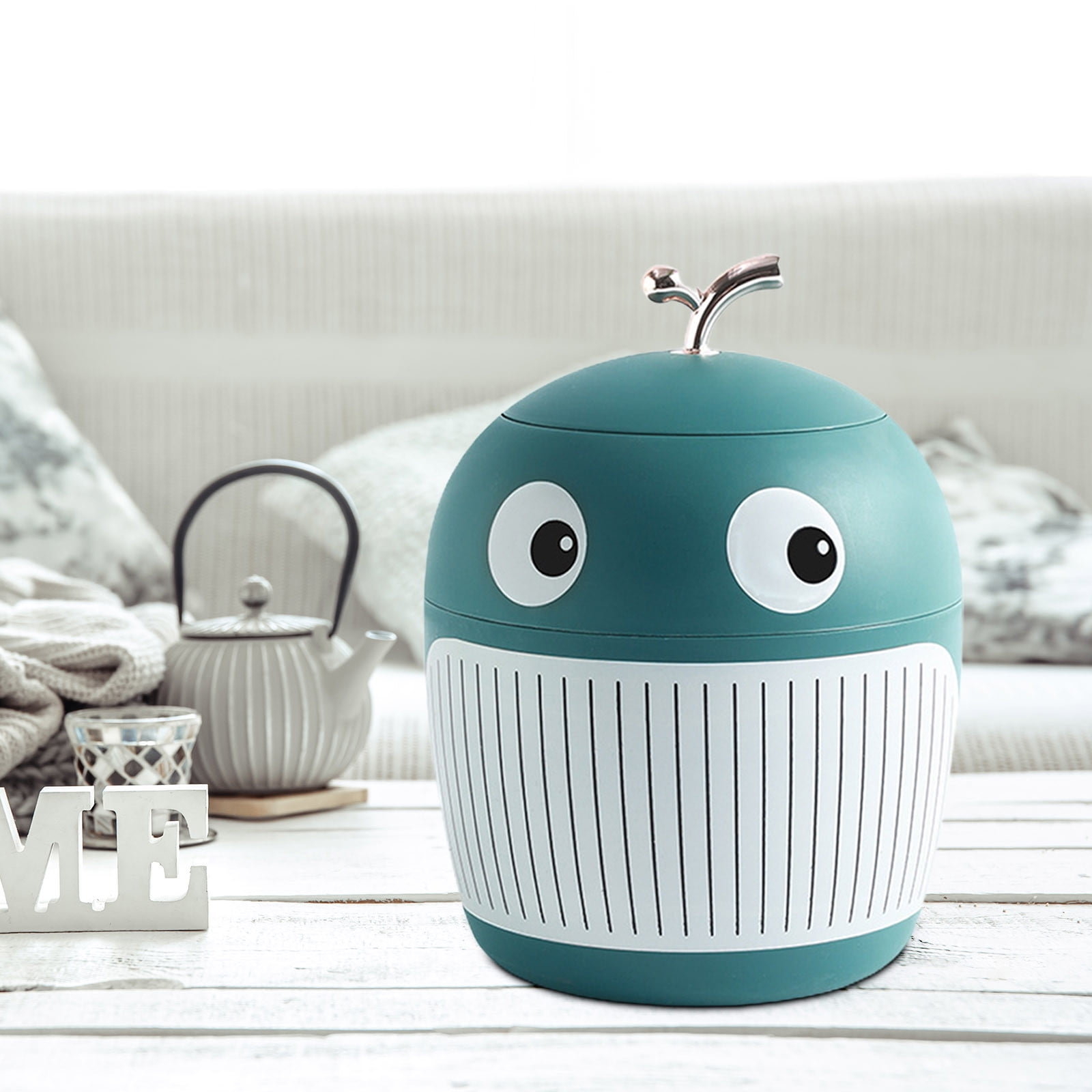 Little Desktop Garbage Bin With Lid Cute Garbage Bin Portable Garbage ...