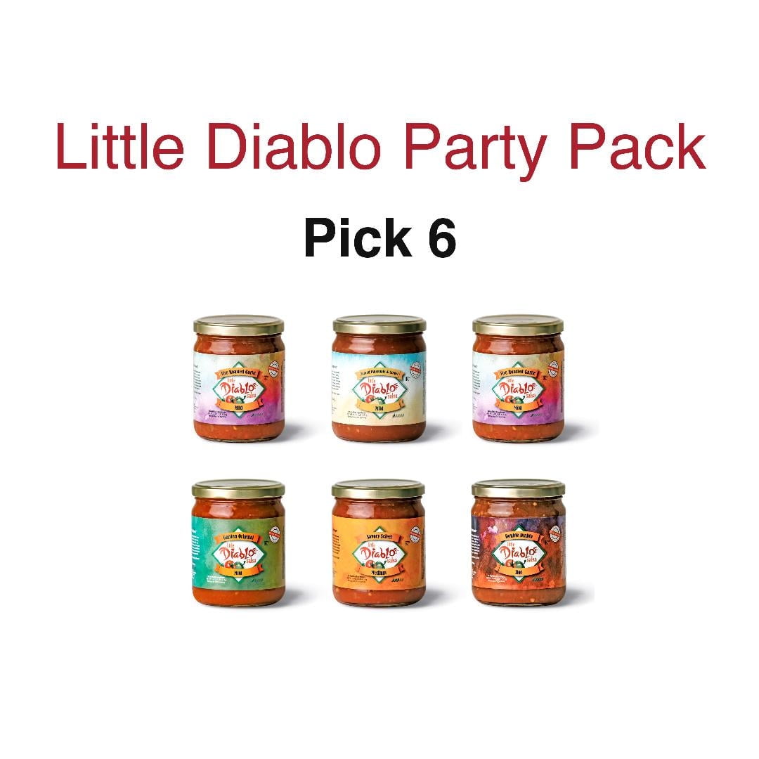 Little Diablo Salsa Party Pack- 6 pack of salsa - Walmart.com