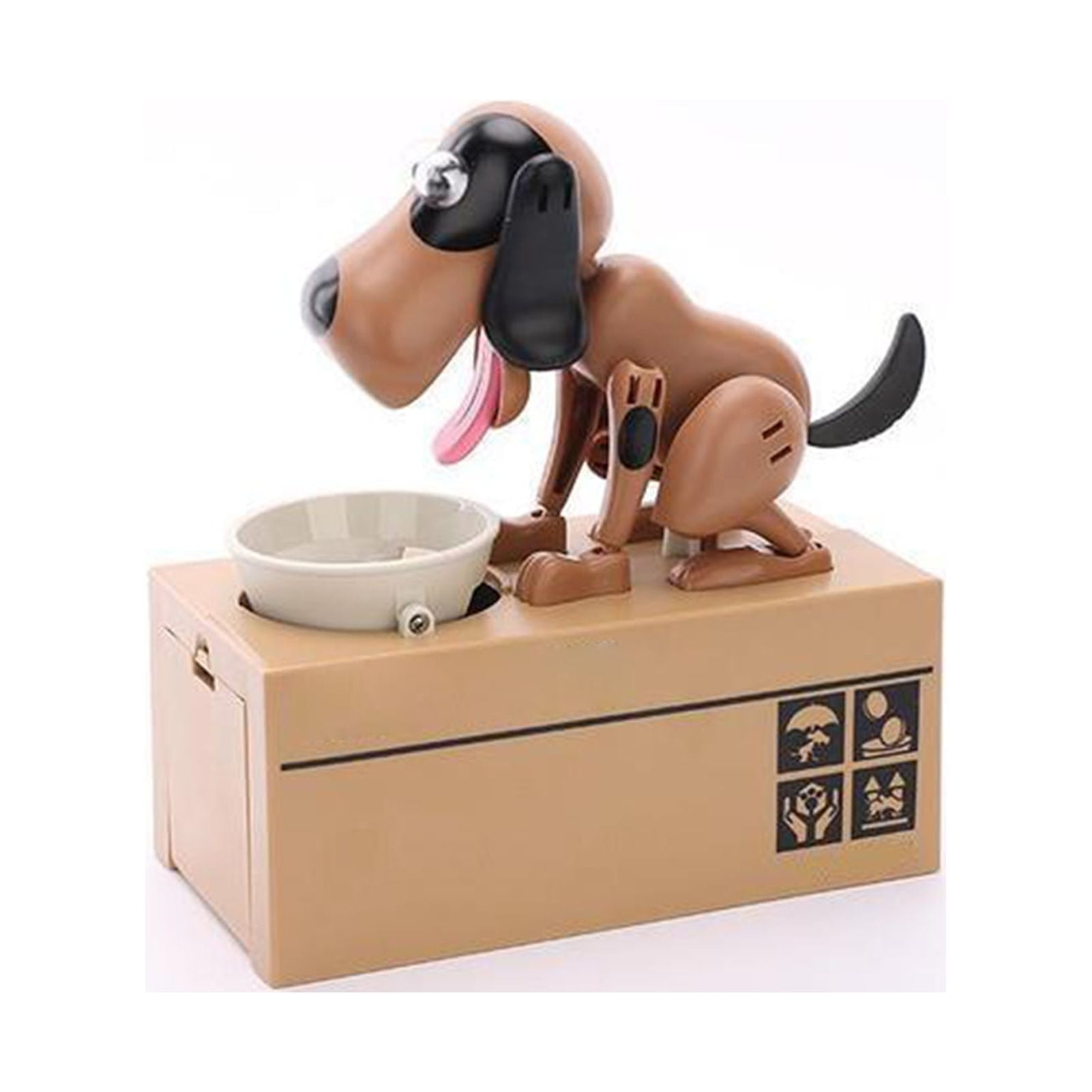 Little Dog Puggy Bank Battery Powered Robotic Coin Munching Toy Money ...