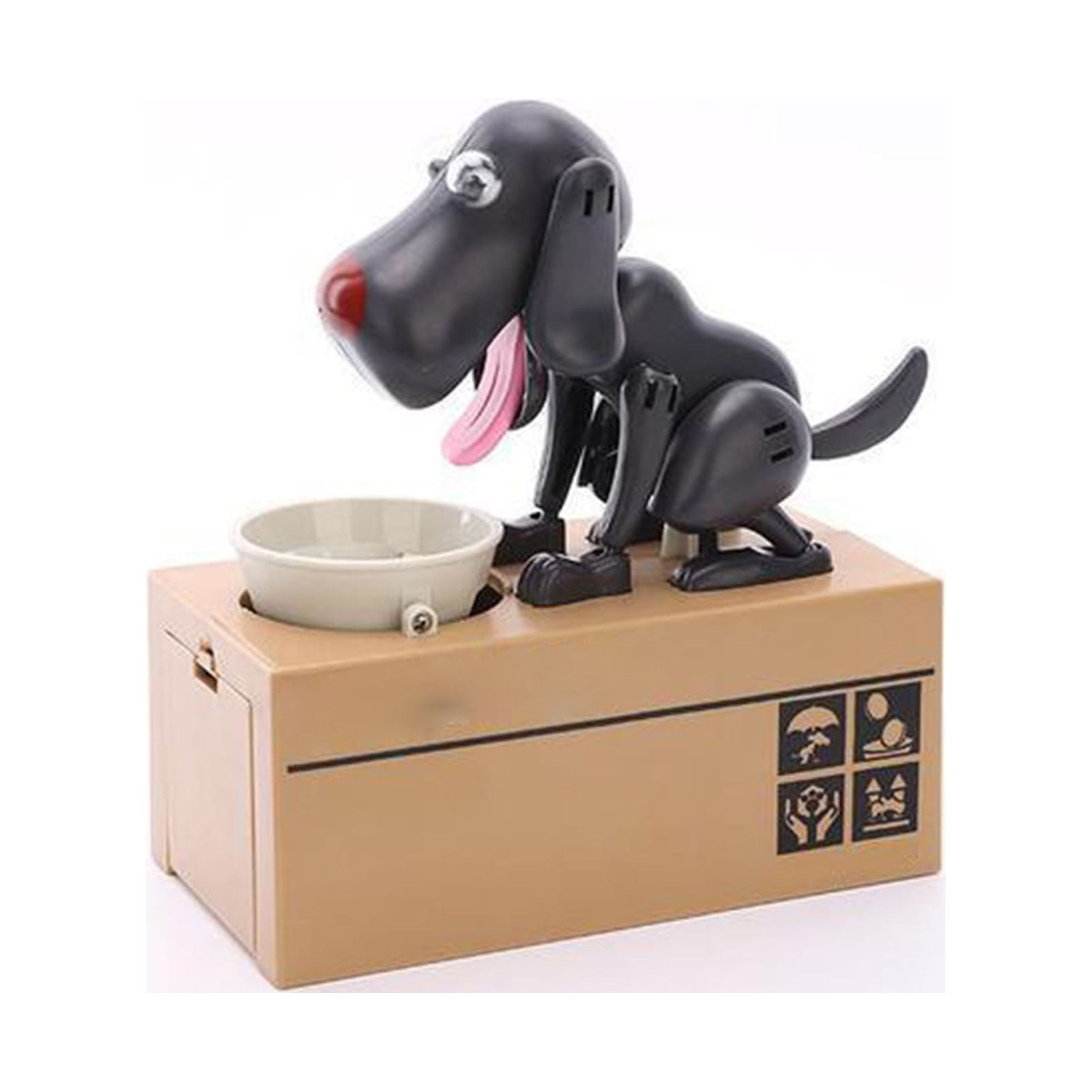 Little Dog Puggy Bank Battery Powered Robotic Coin Munching Toy Money ...