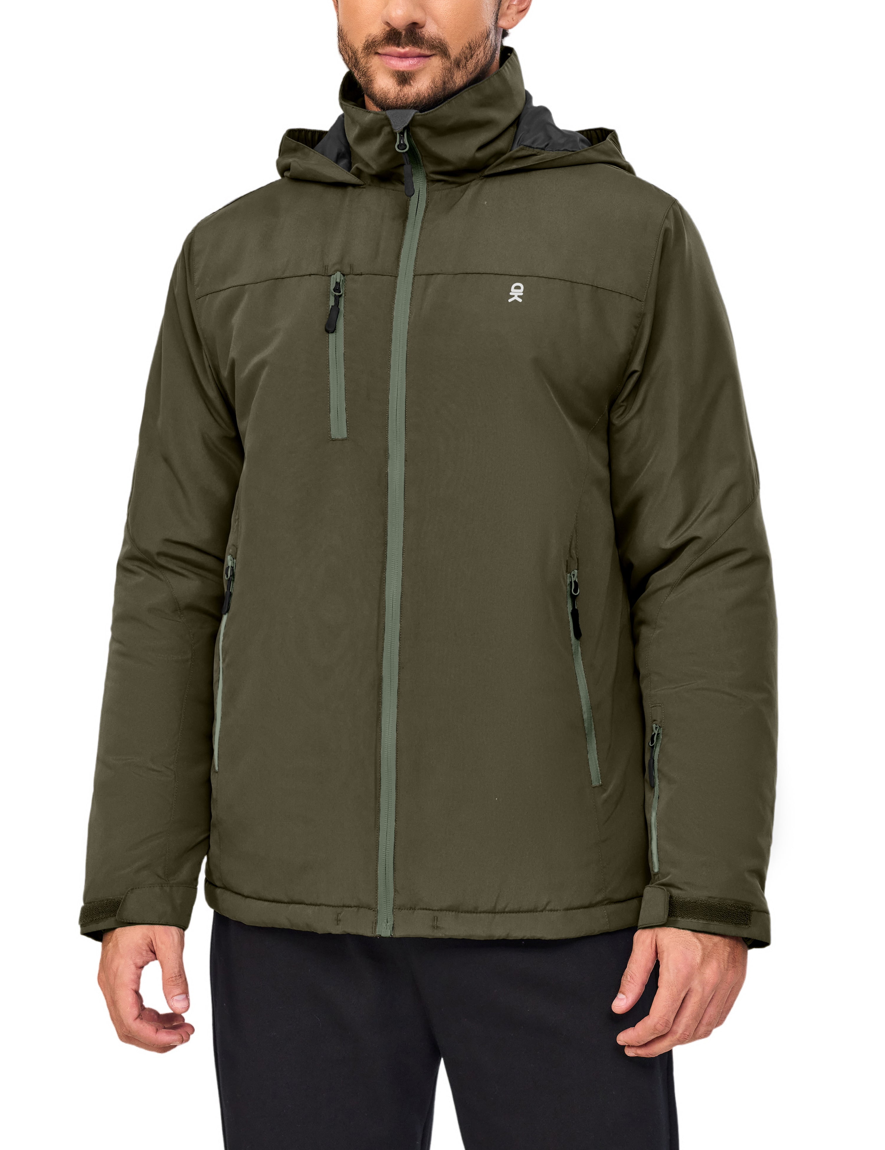 Little Donkey Andy Men's Lightweight Winter Jacket Hooded Windproof ...