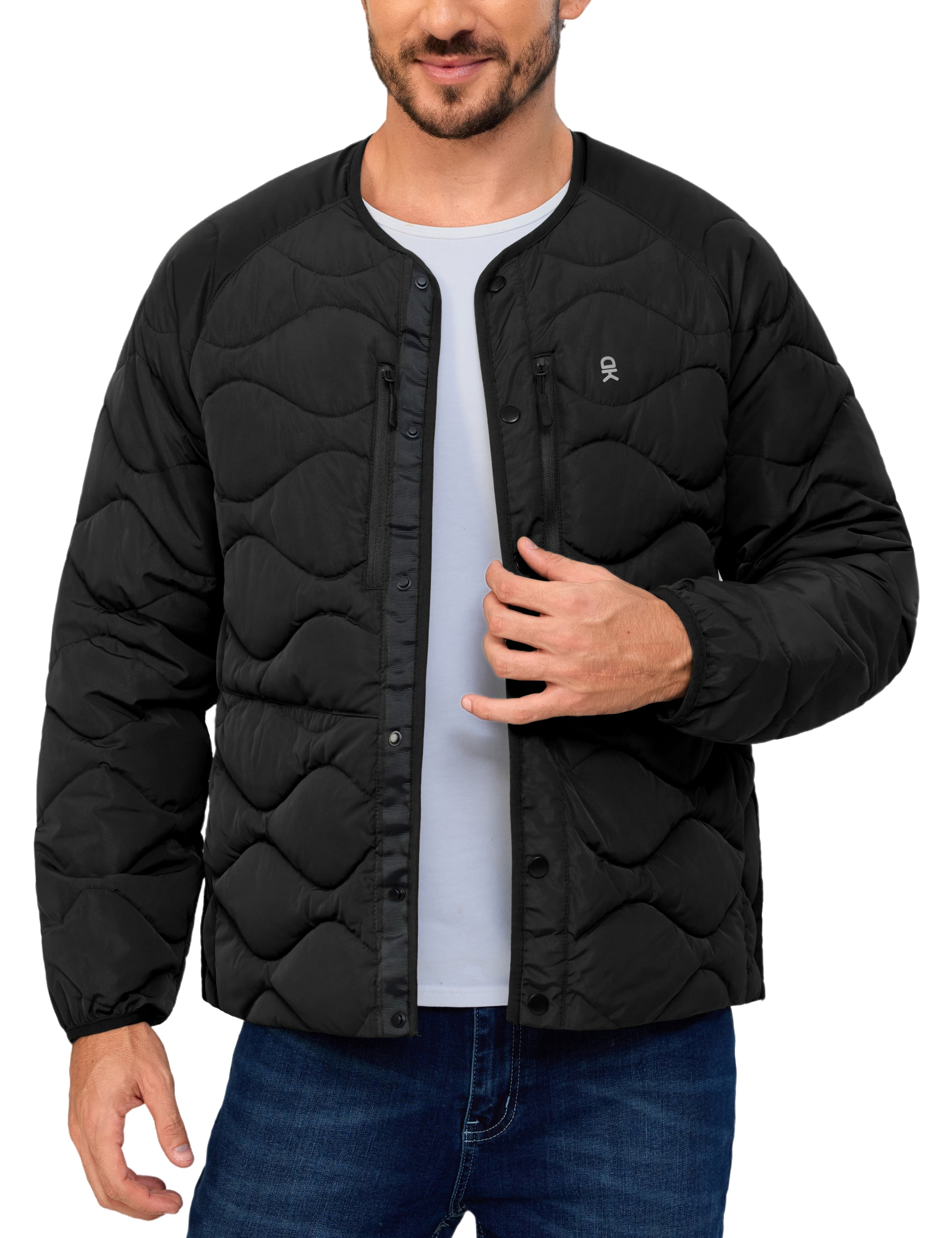Little Donkey Andy Men's Quilted Jacket Lightweight Bomber Puffer ...