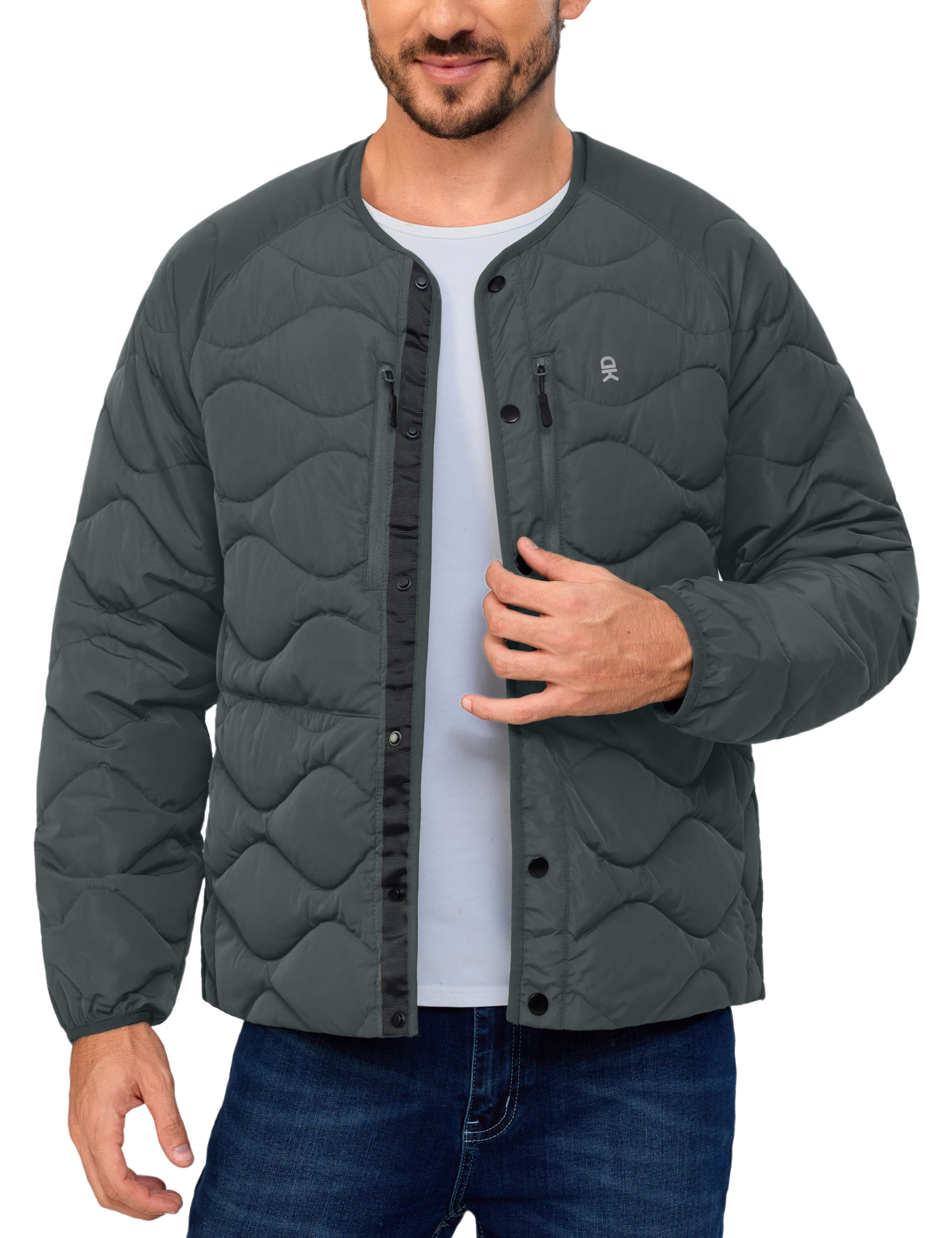 Little Donkey Andy Men's Quilted Jacket Lightweight Bomber Puffer ...